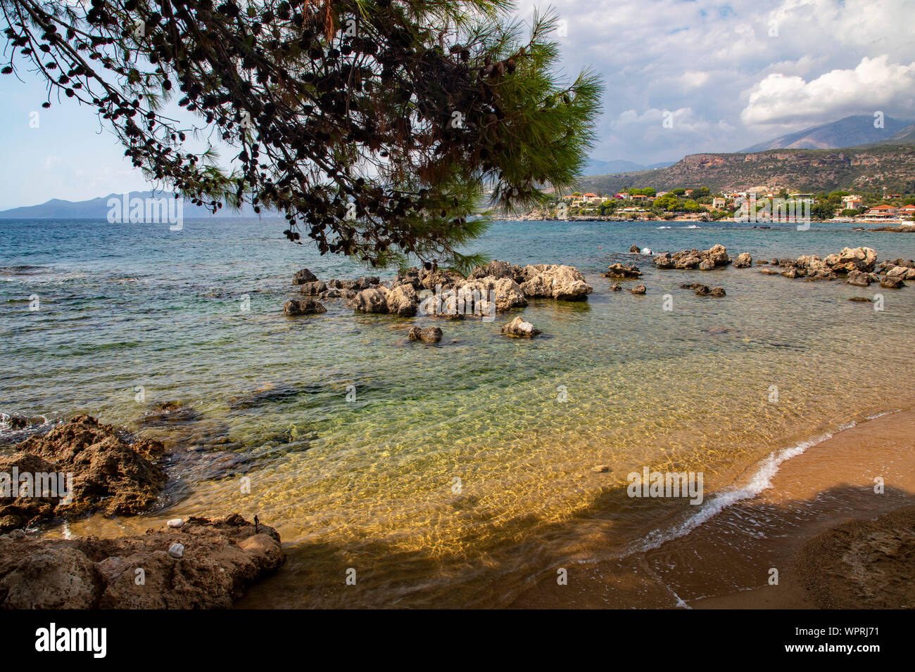 Stoupa Mani Greece Stock Photo - Alamy