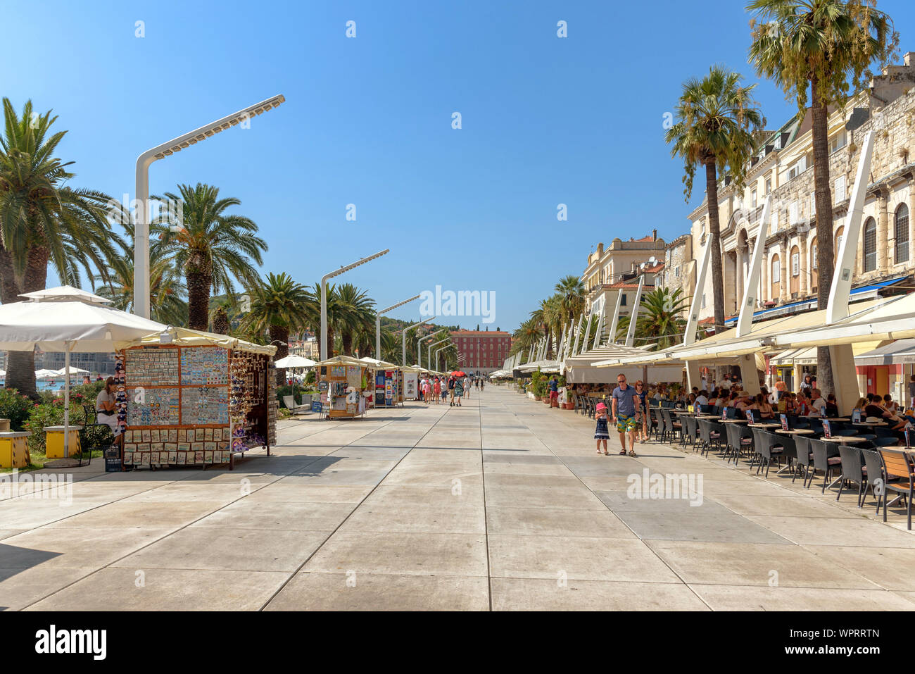 The Riva promenade in Split, Croatia on a sunny summer day Stock Photo ...