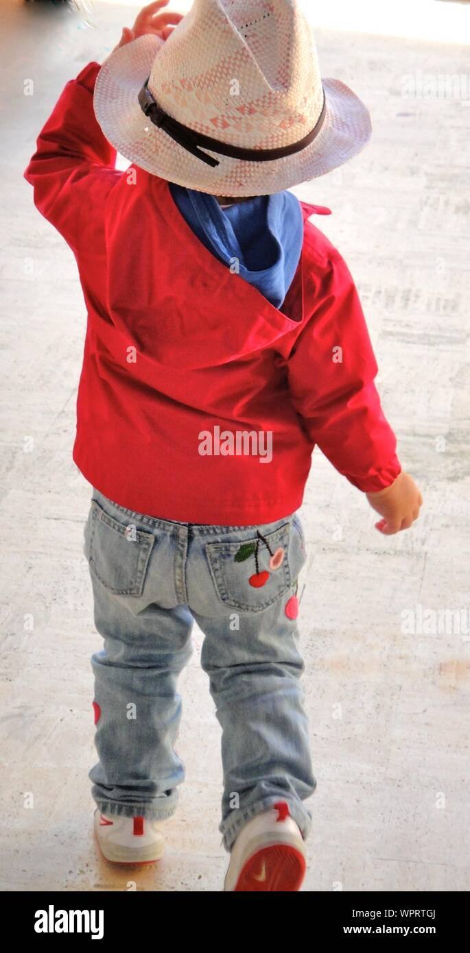 Rear view boy wearing hat hi-res stock photography and images - Alamy