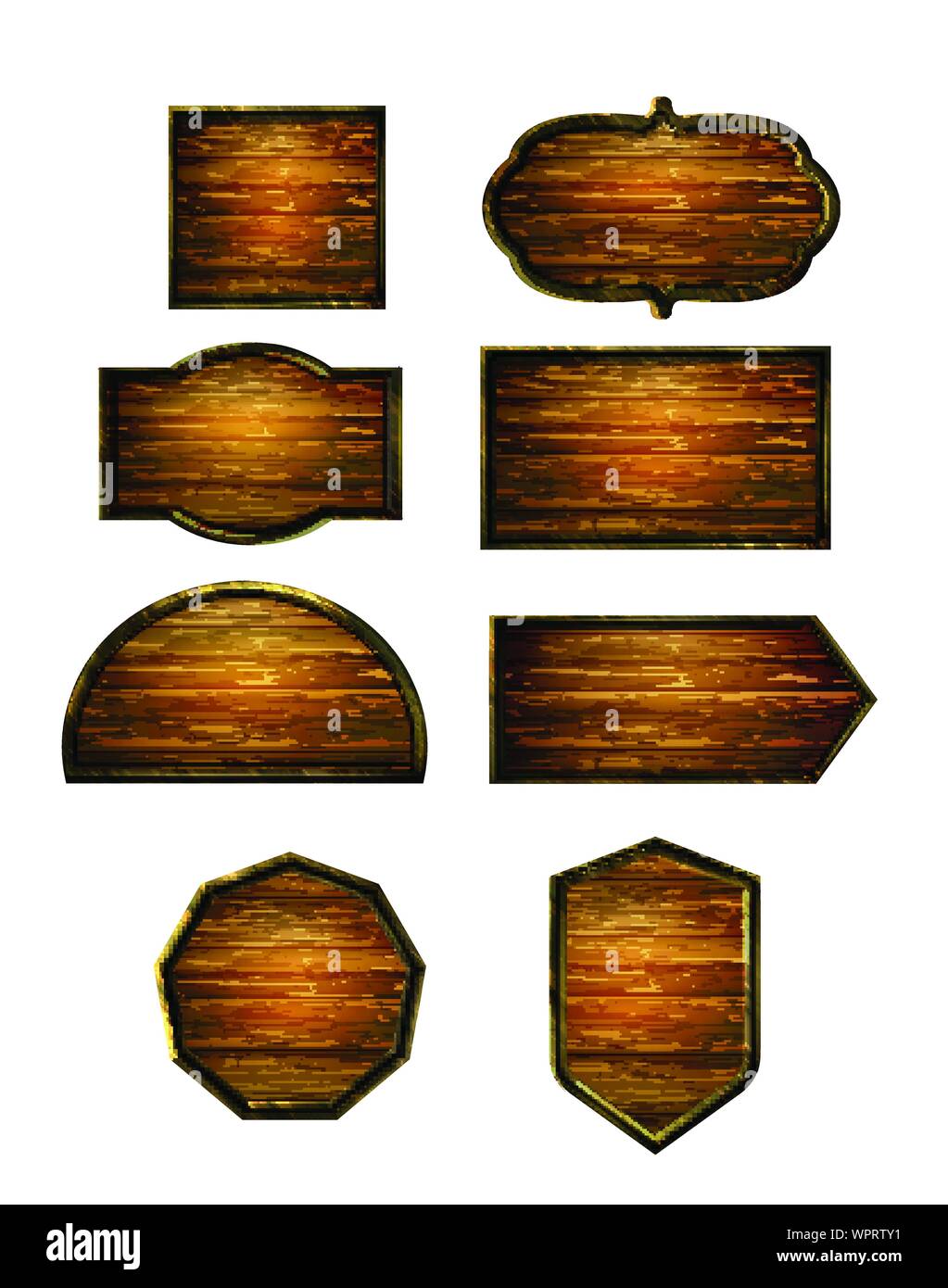 Vector realistic illustration of wooden signboard Stock Vector Image ...