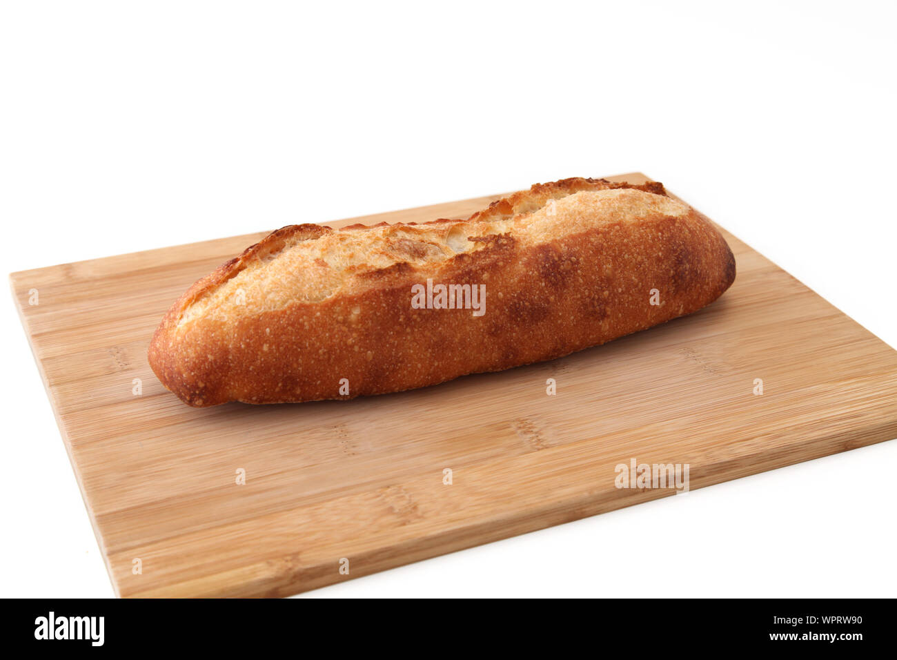 baguette french bread pan closeup isolated on white background Stock ...