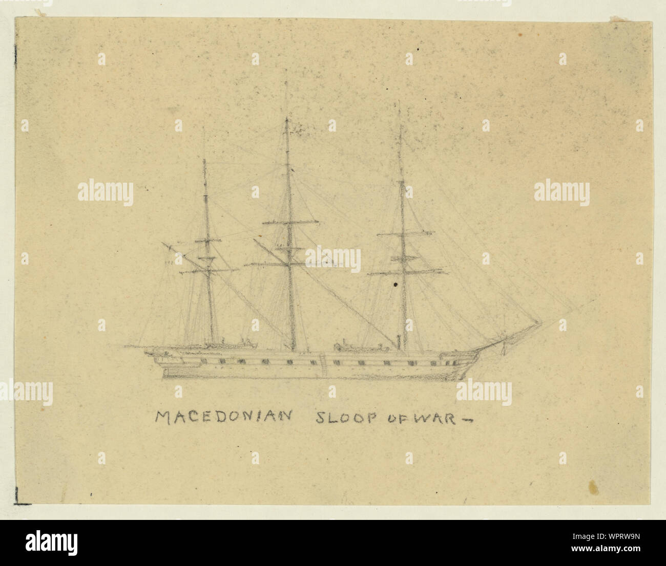 Macedonian, sloop of war Stock Photo - Alamy