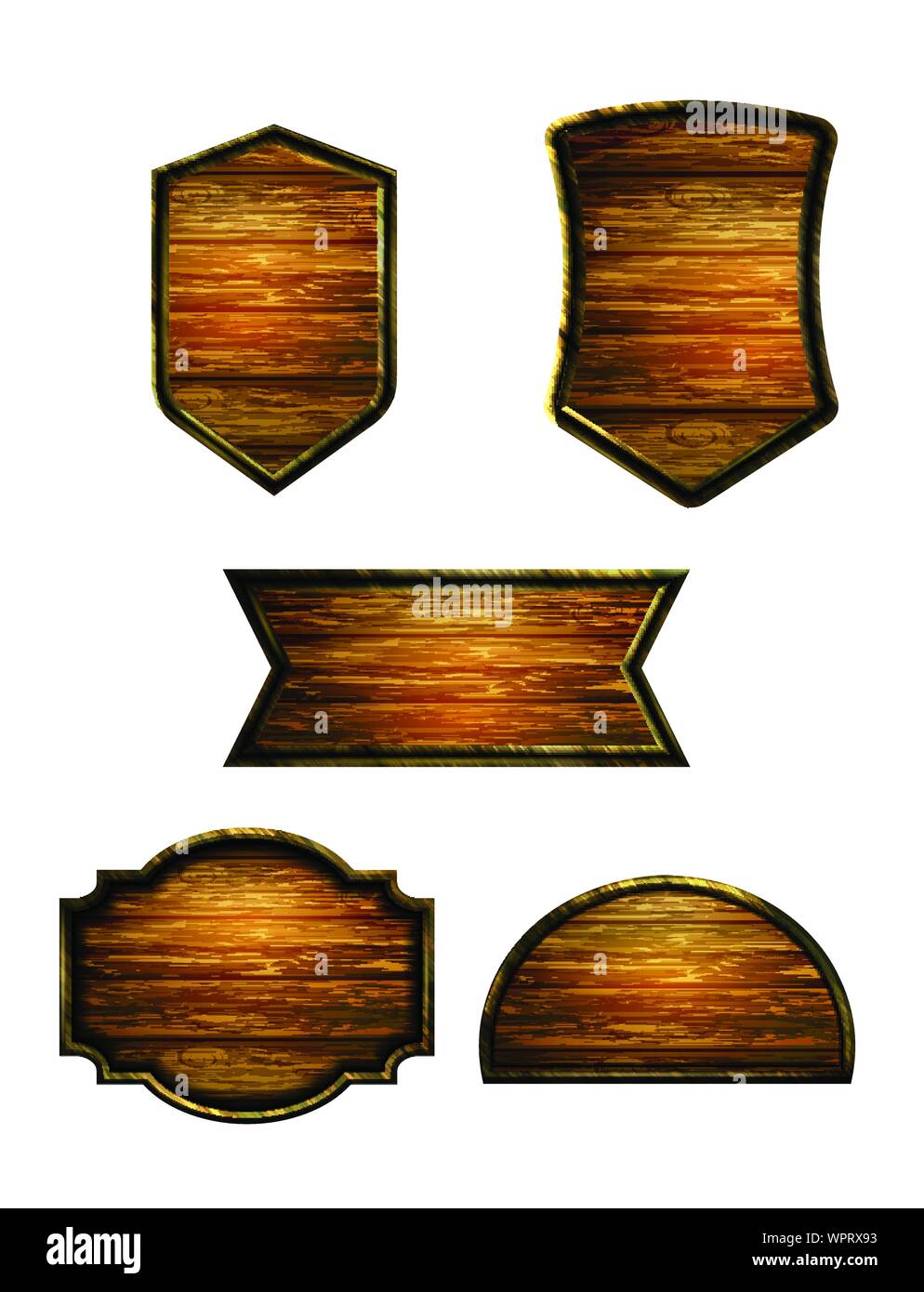 Vector realistic illustration of wooden signboard Stock Vector Image ...