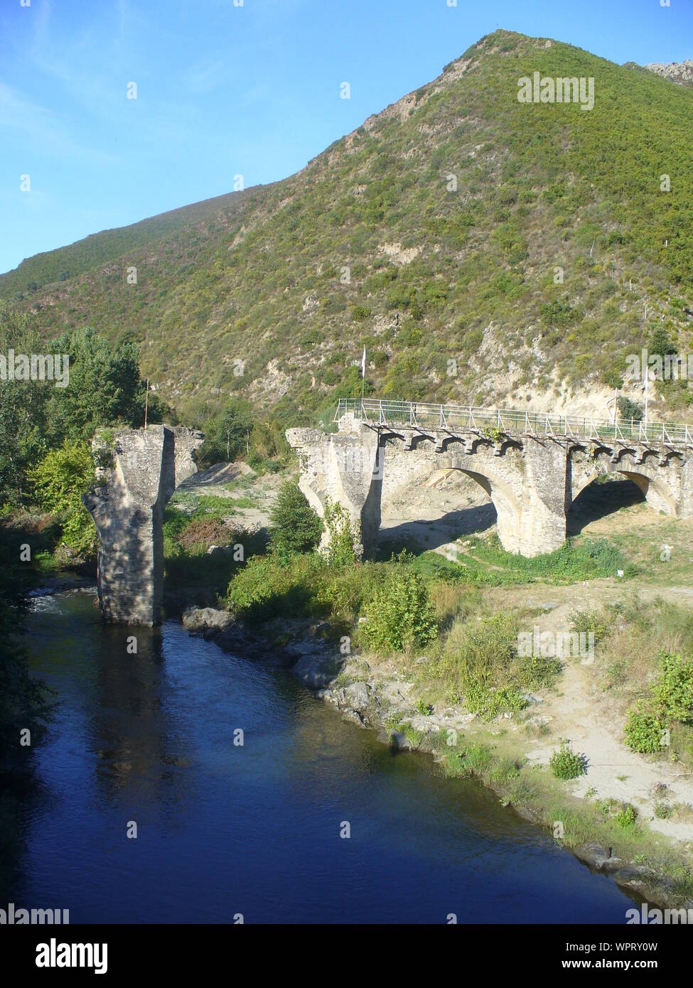 Broken bridge over river against hi-res stock photography and images ...