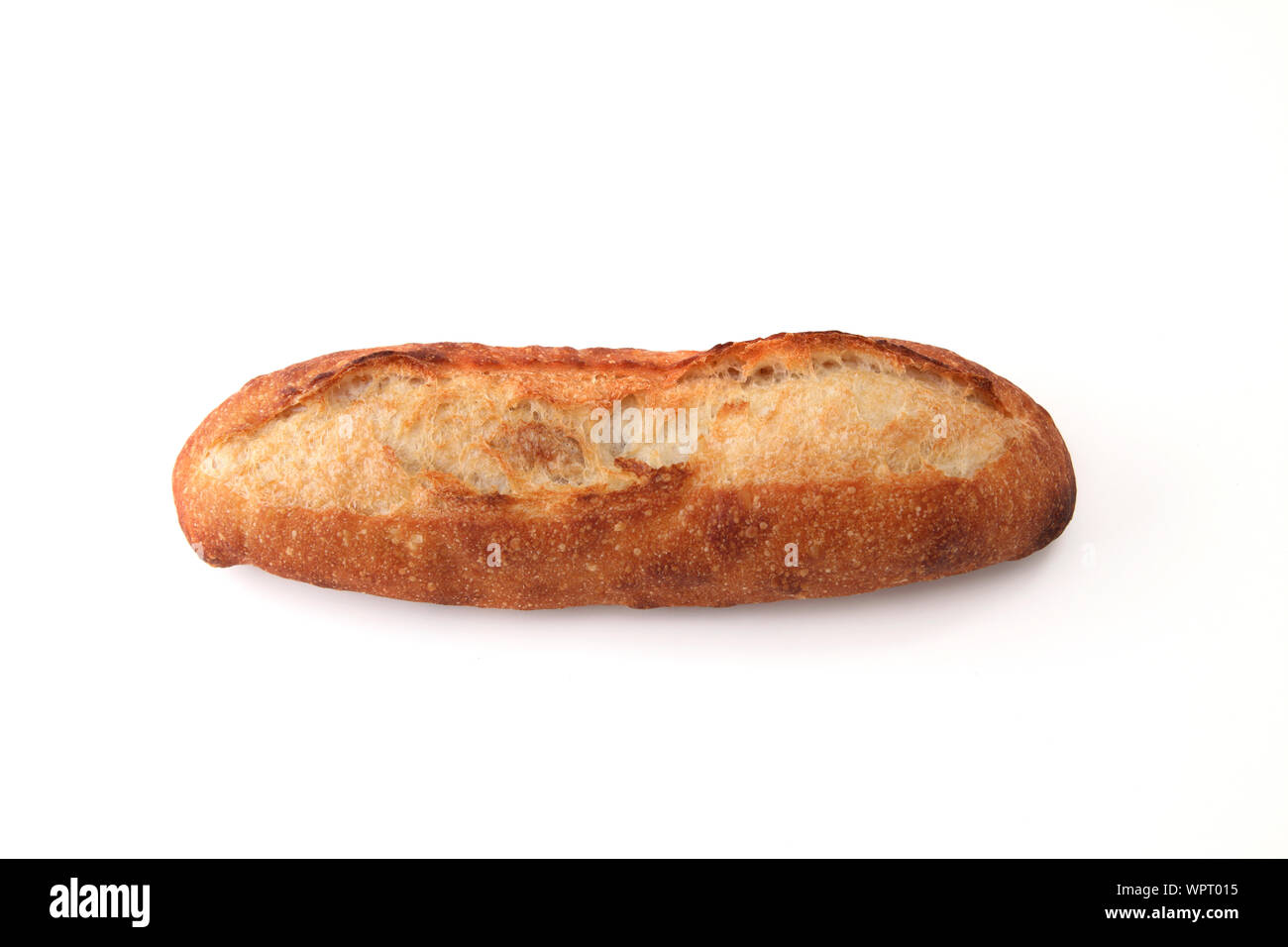 baguette french bread pan closeup isolated on white background Stock ...