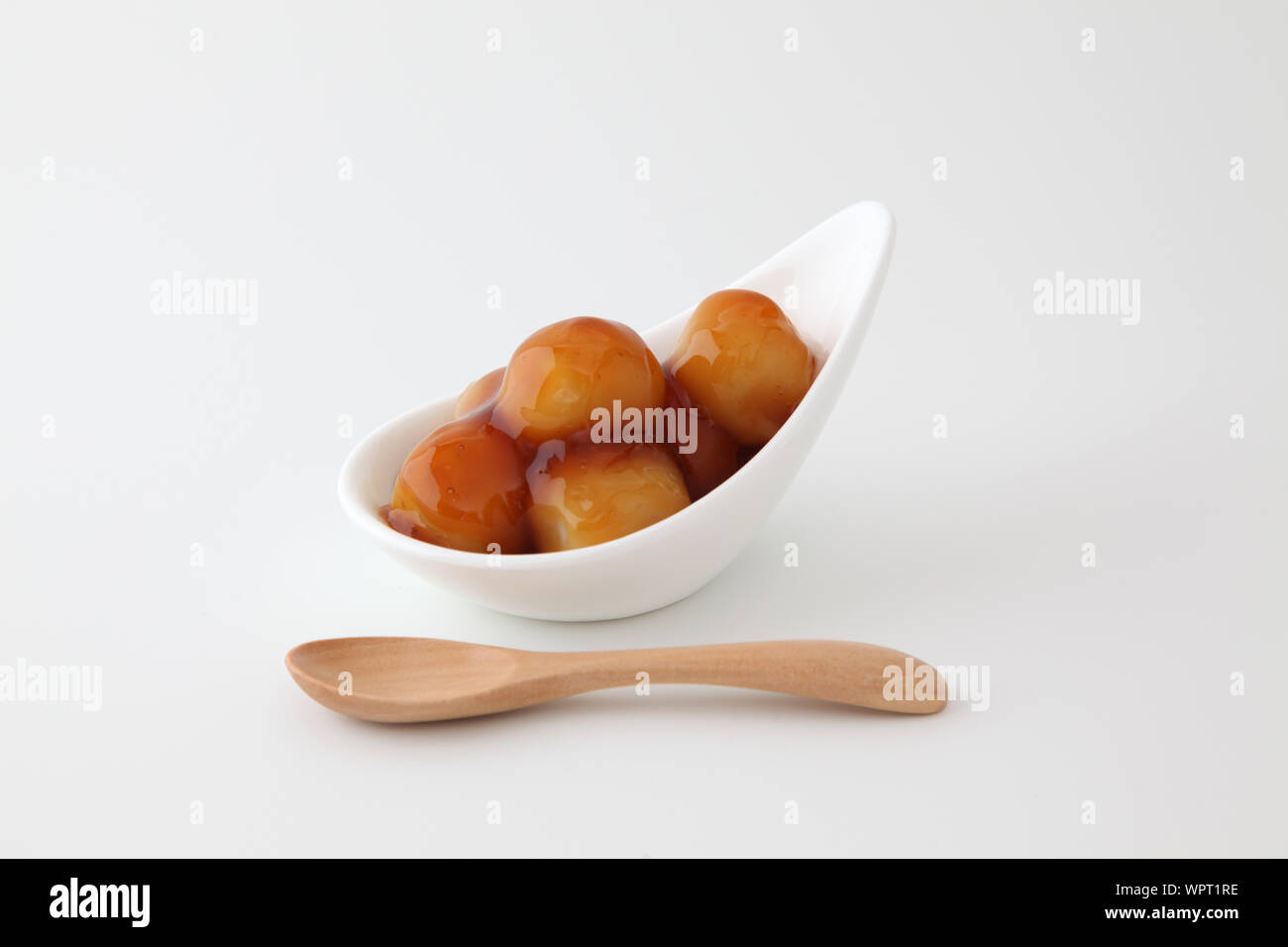 dango dumpling Japanese sweet dessert with rice on plate isolated on ...