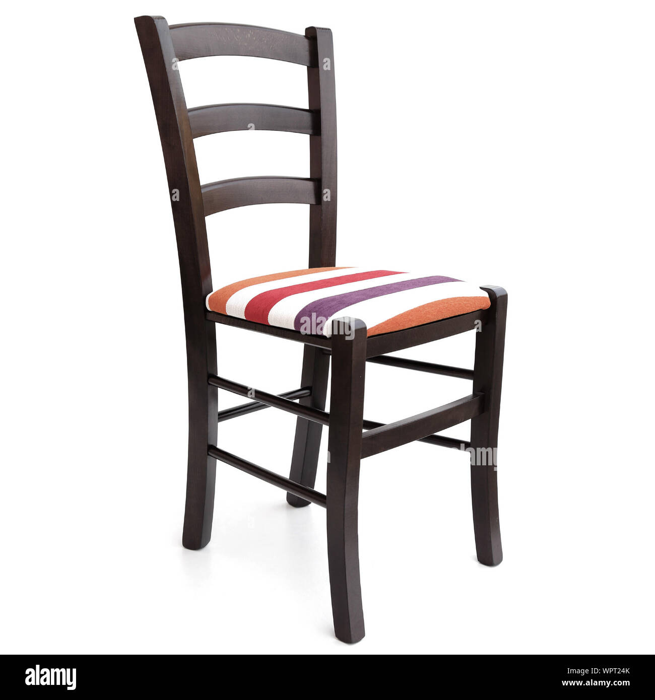 White background chair wood Cut Out Stock Images & Pictures - Alamy