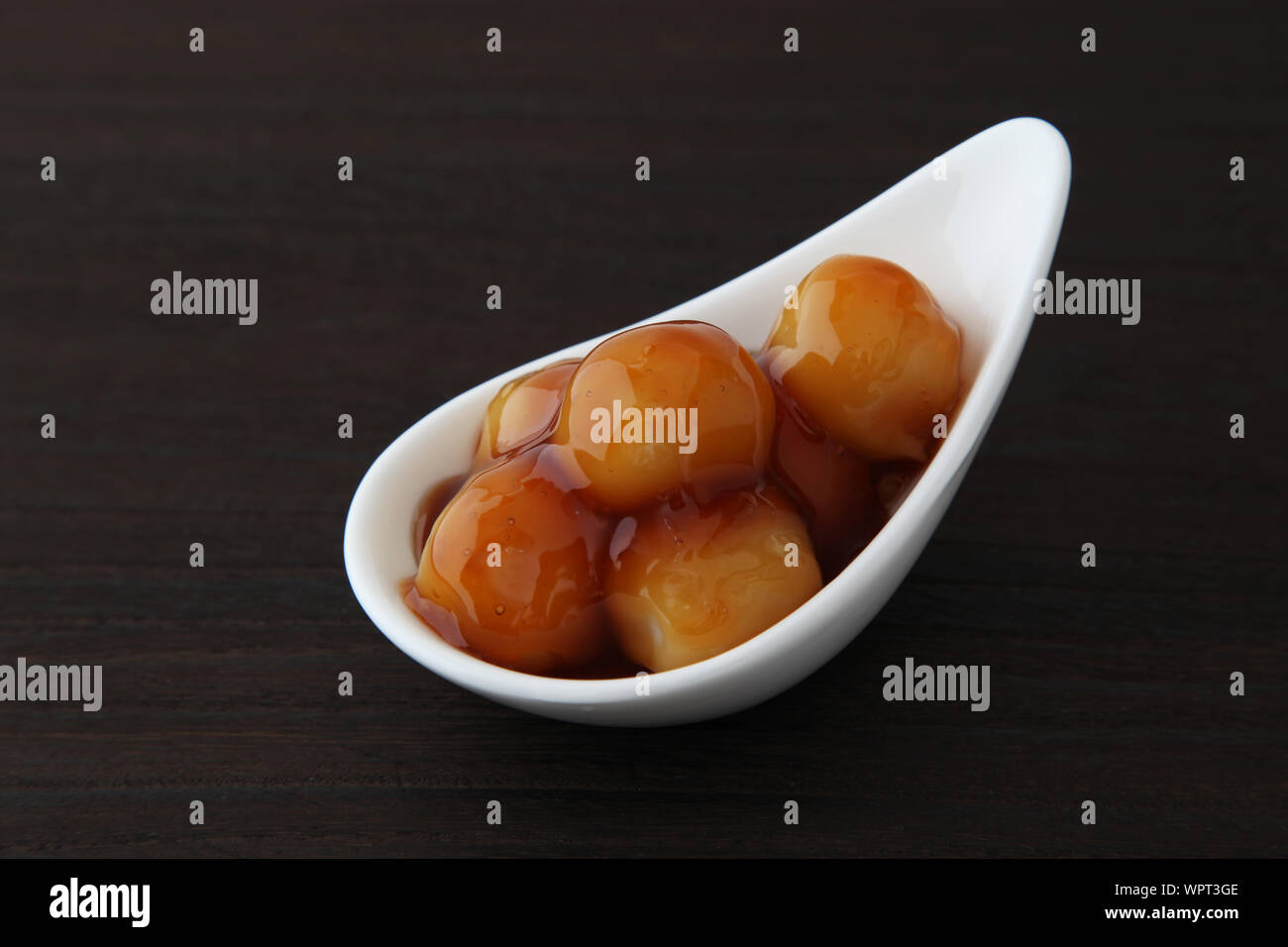 dango dumpling Japanese sweet dessert with rice on plate isolated on ...