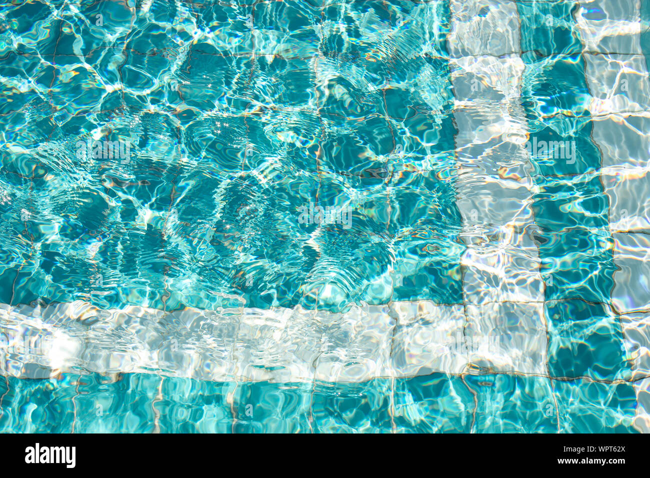 A view of crystal clear swimming pool water, as a background Stock ...