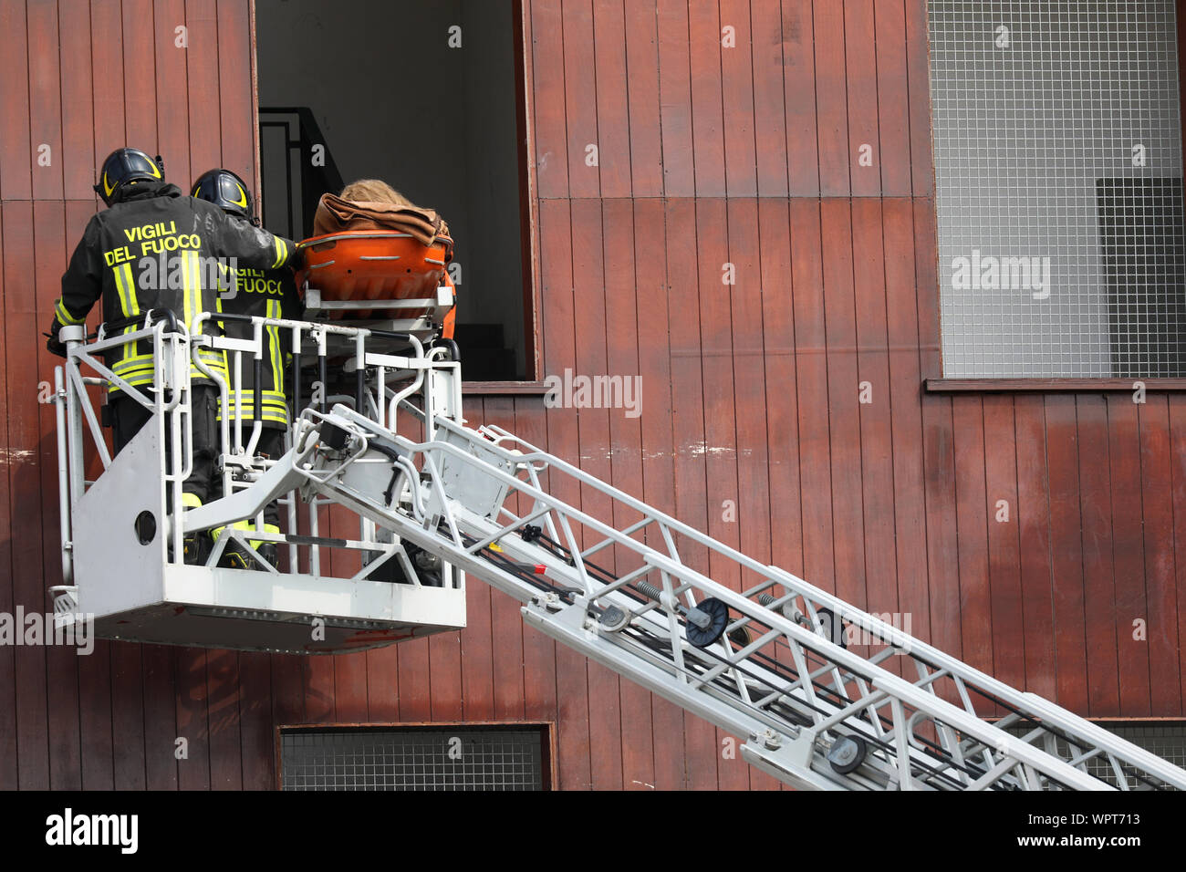 Rome, RM, Italy - May 23, 2019: firefighters with Uniform and text ...