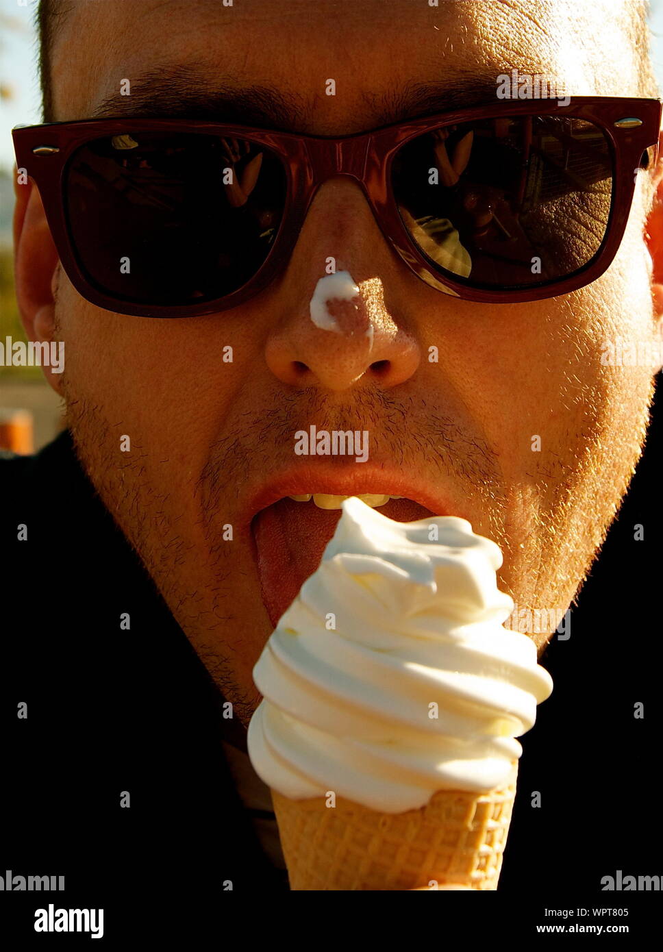 Close Up Man Eating Ice Cream High Resolution Stock Photography and ...
