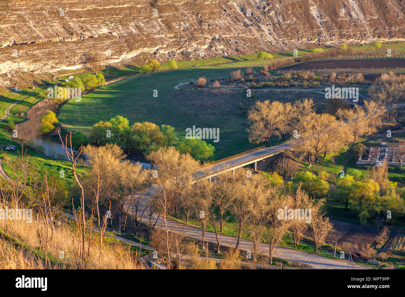 aerial view of village Trebujeni in Moldova Stock Photo - Alamy