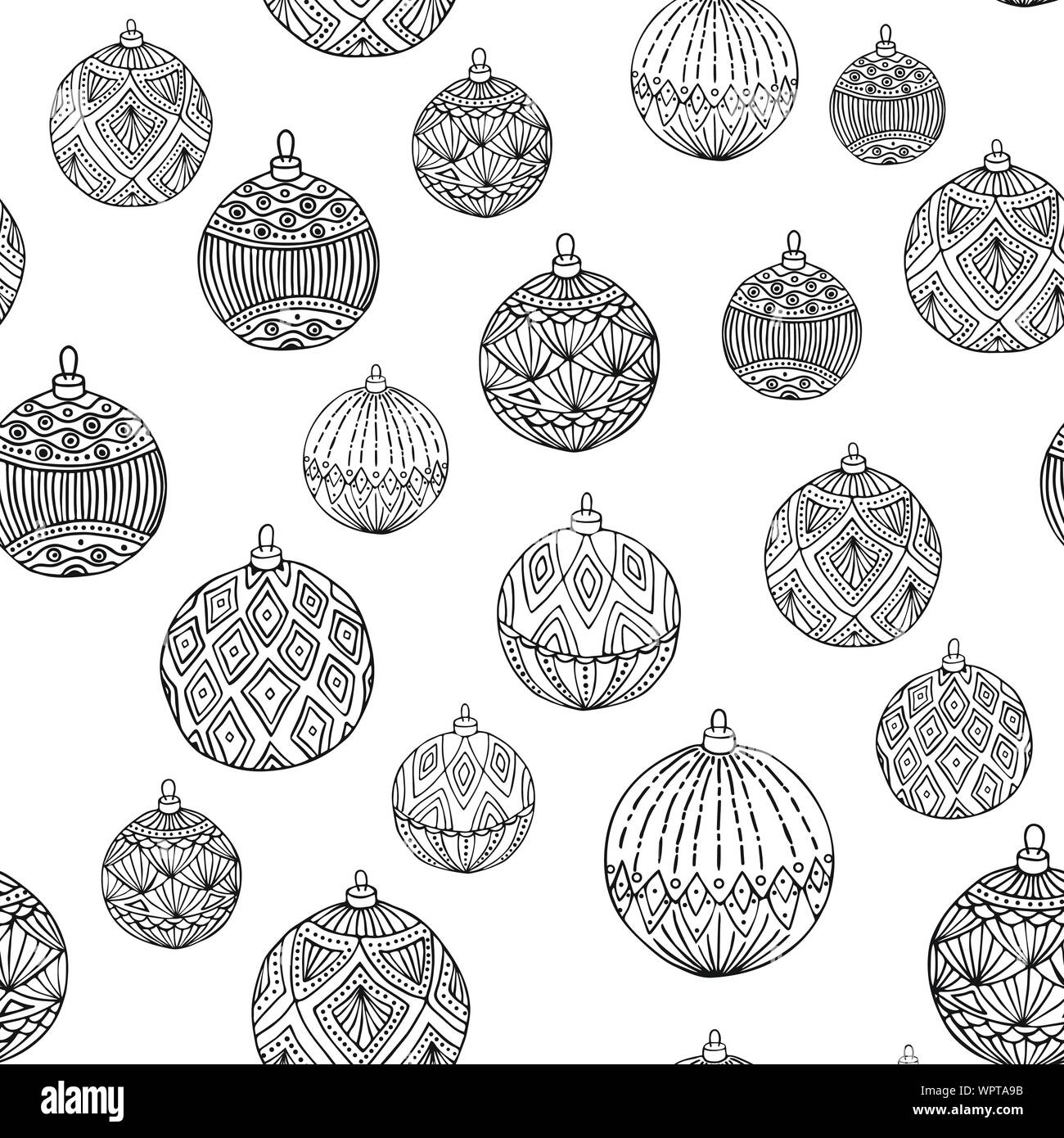seamless Christmas pattern. Christmas tree balls. Vector illustration ...