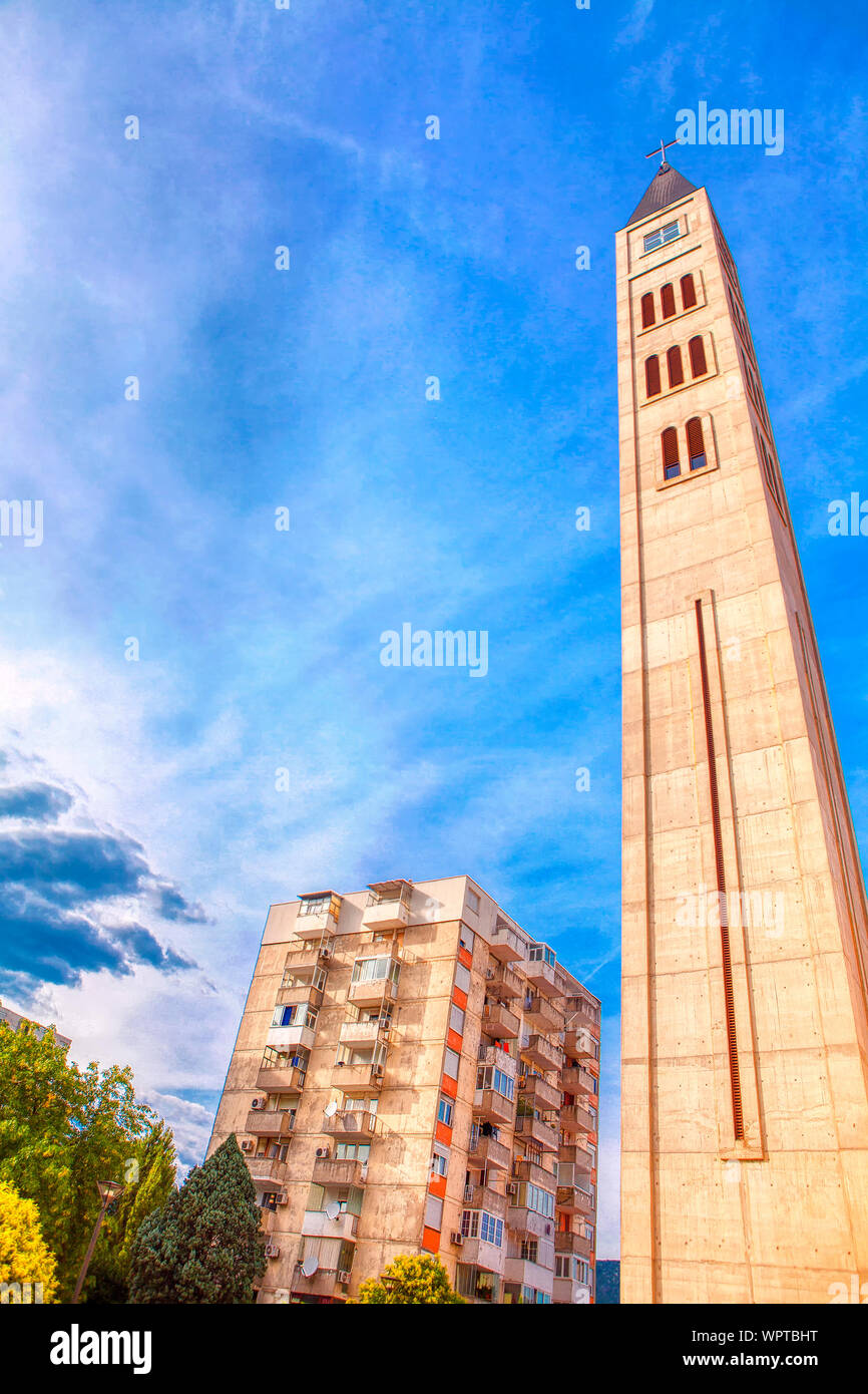 Mostar Peace Bell Tower , Bosnia and Herzegovina Stock Photo - Alamy