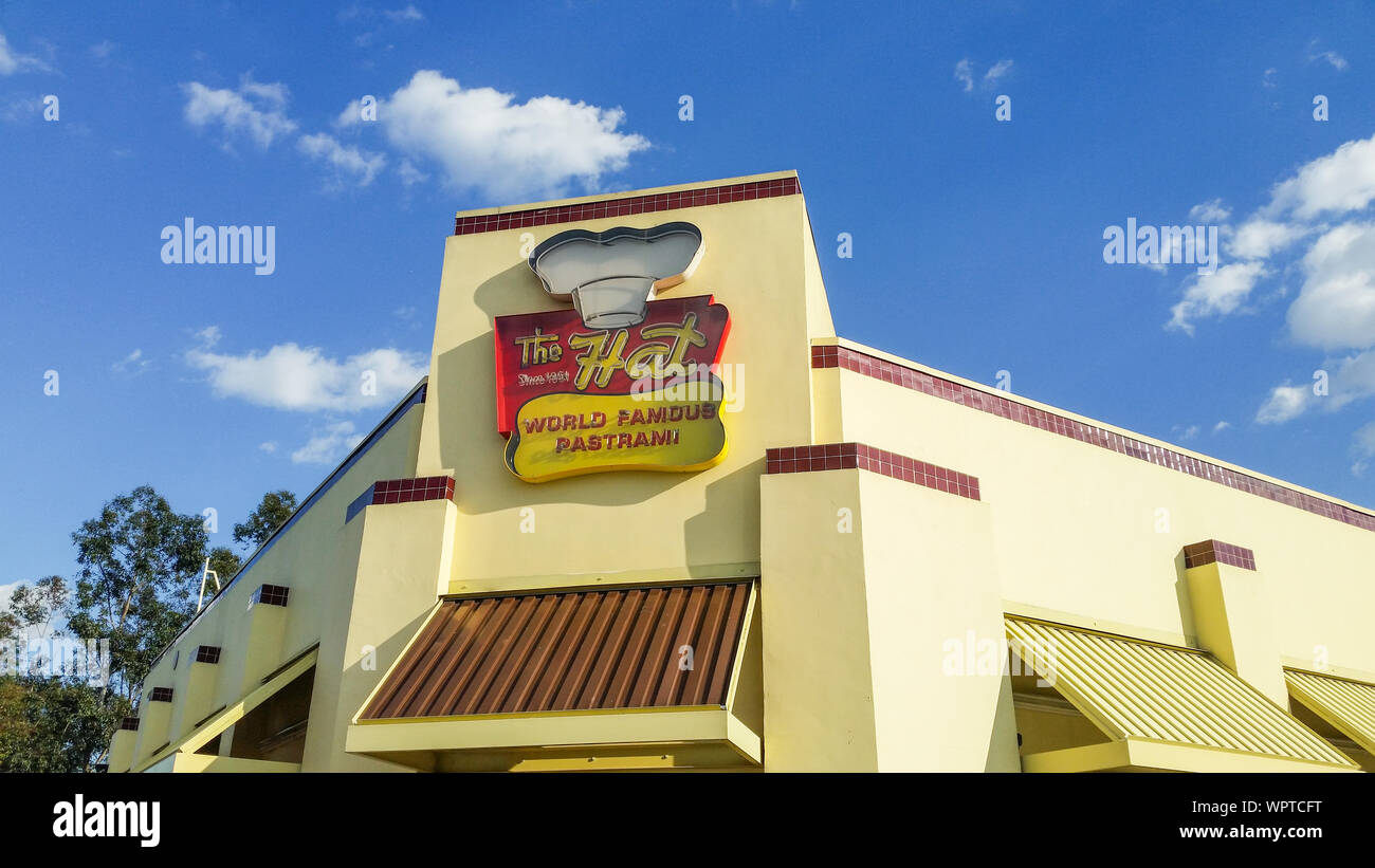 Brea, California, United States - 04-06-2019: A view of a store front ...