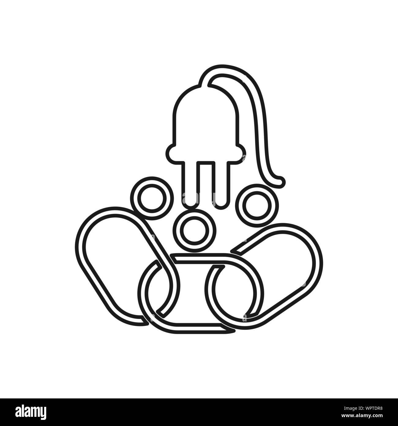 plug people chain Commitment Teamwork Together Outline Logo Stock ...