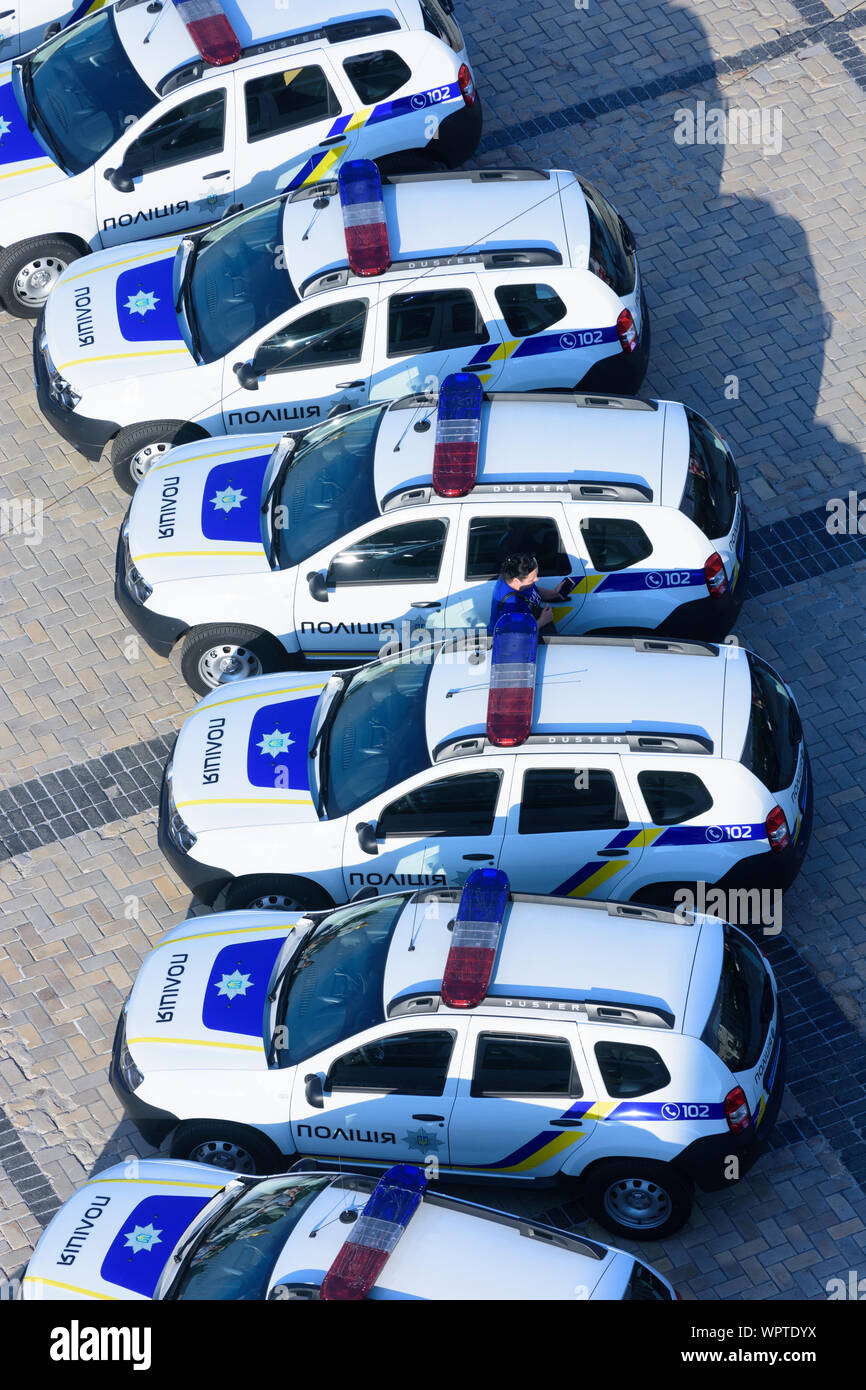 Police cars aerial hi-res stock photography and images - Alamy