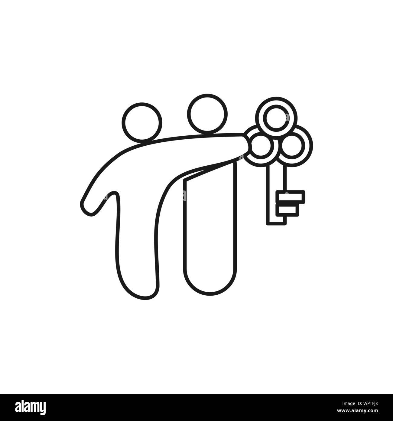 key solution friend Commitment Teamwork Together Outline Logo Stock ...