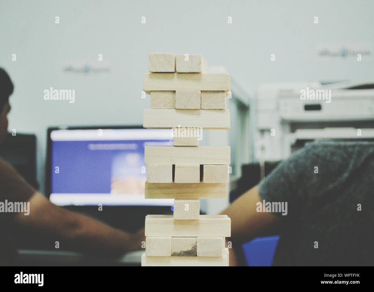 Jenga blocks hand hi-res stock photography and images - Alamy