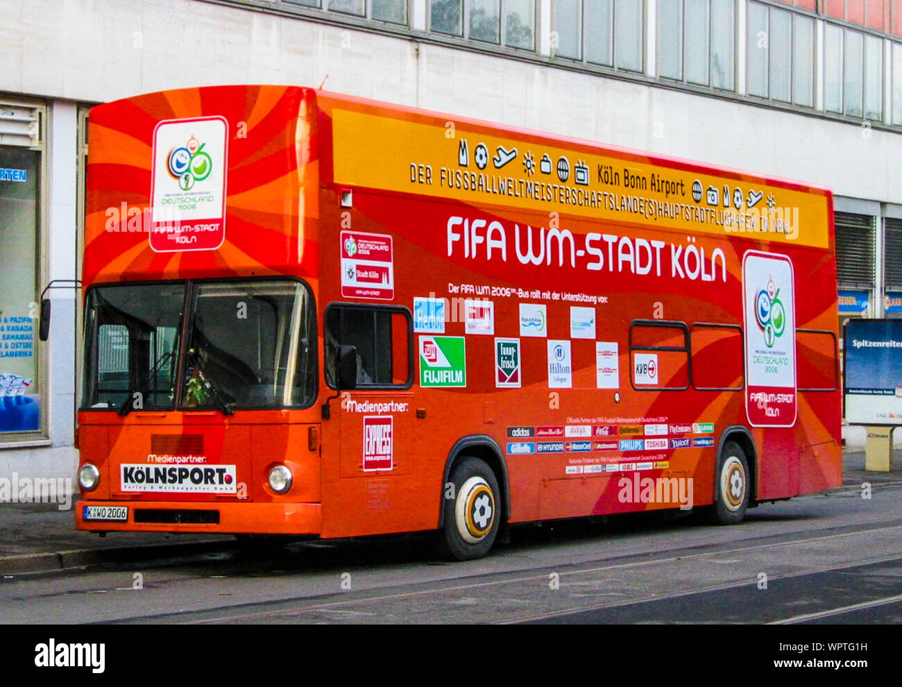 Big red bus Stock Photo - Alamy