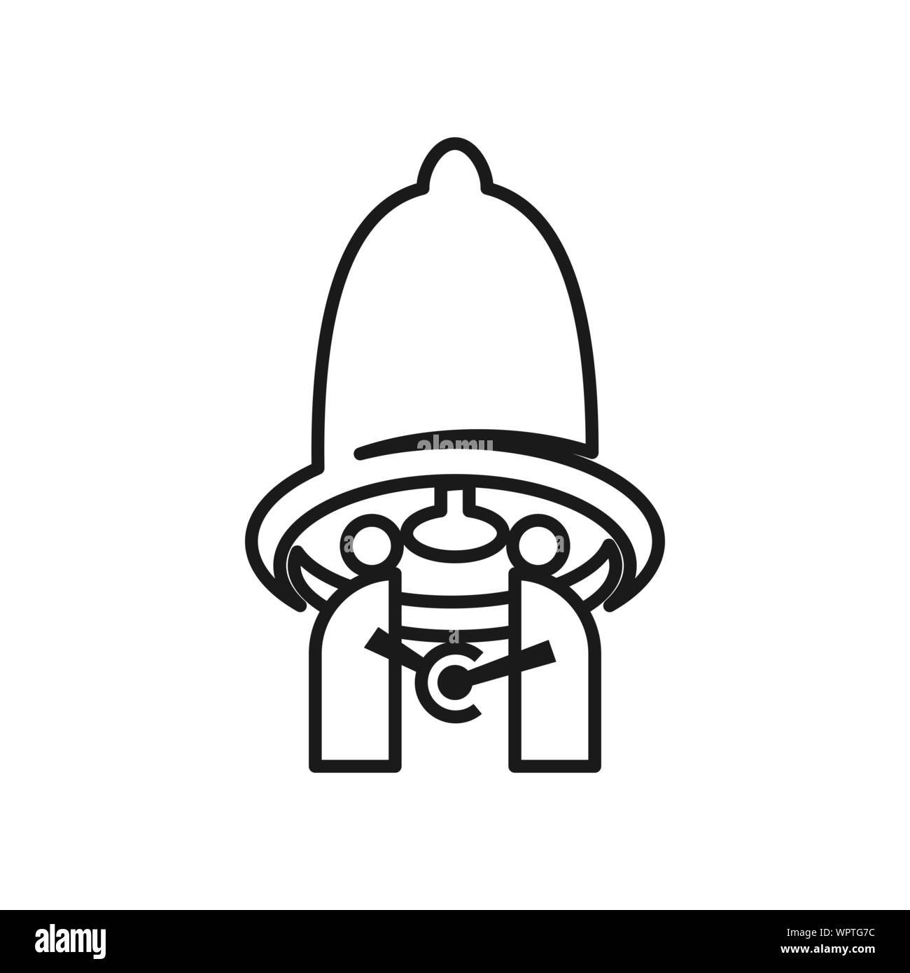 bell handshake people Commitment Teamwork Together Outline Logo Stock Vector Image & Art - Alamy