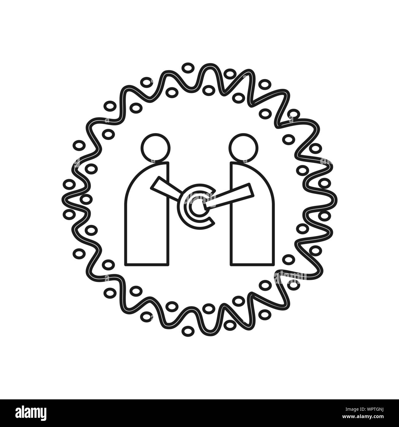circle rotation Commitment Teamwork Together Outline Logo Stock Vector Image & Art - Alamy