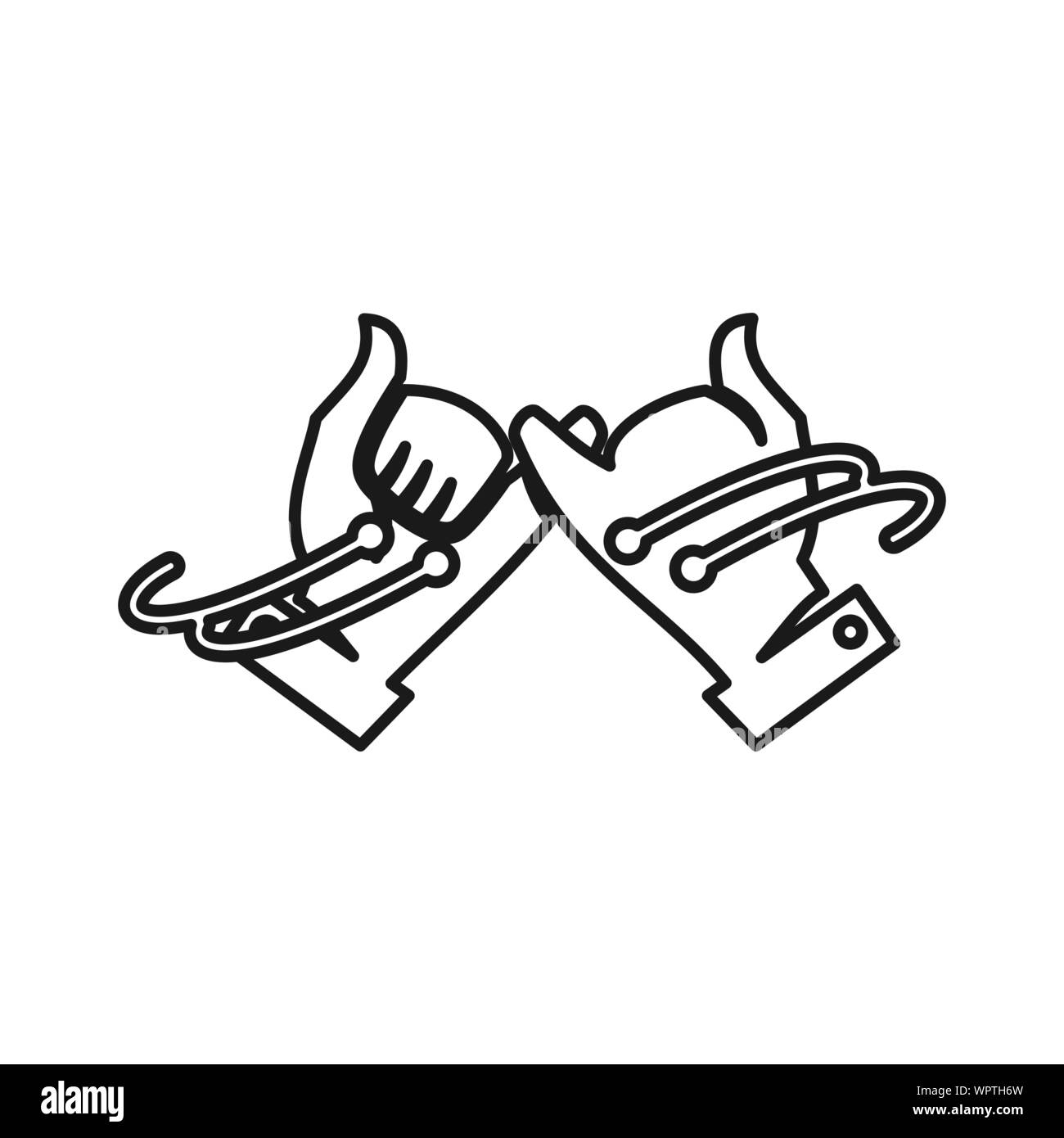 Electric Commitment Teamwork Together Outline Logo vector Stock Vector ...