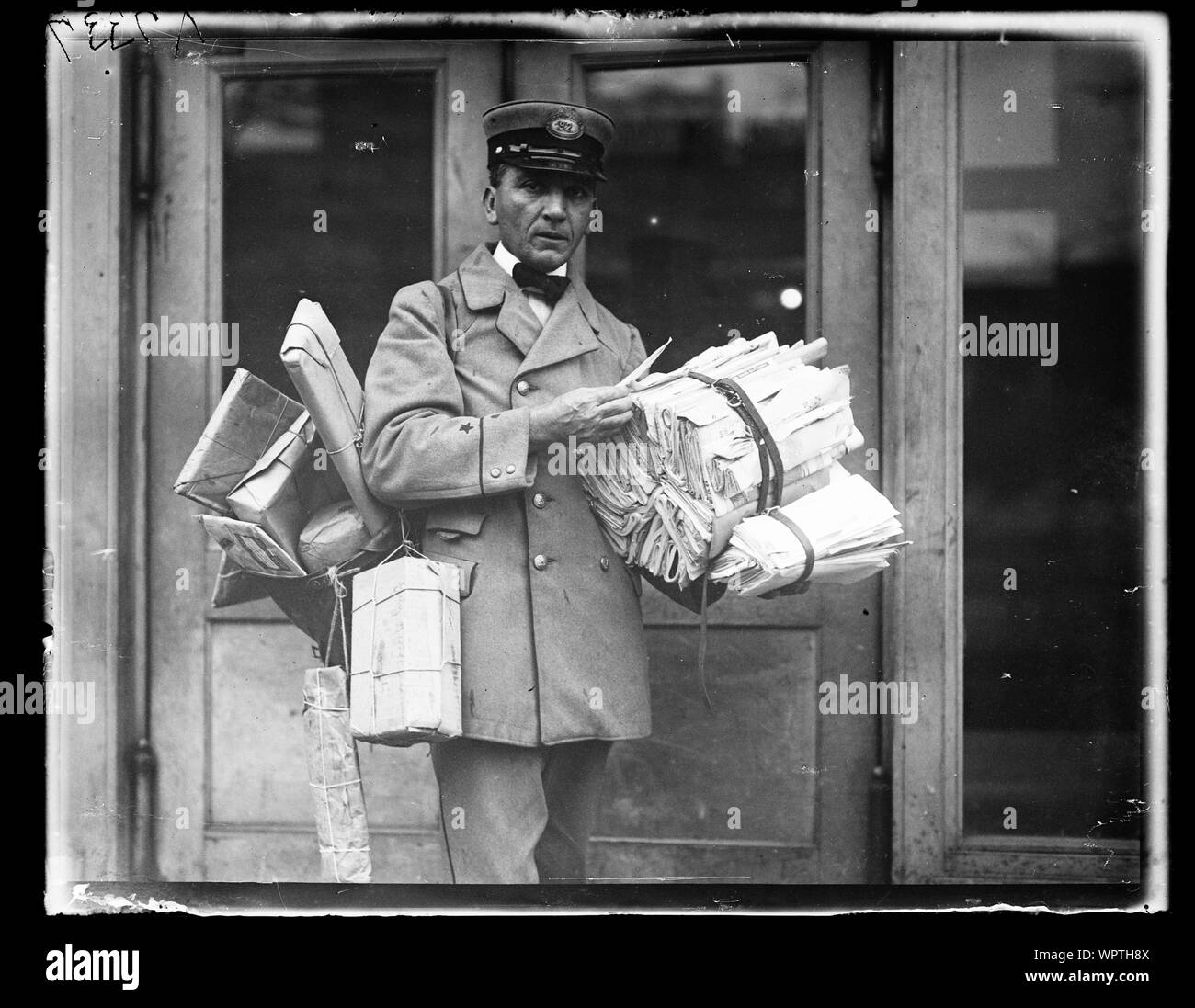 Mail Carrier Black and White Stock Photos & Images - Alamy