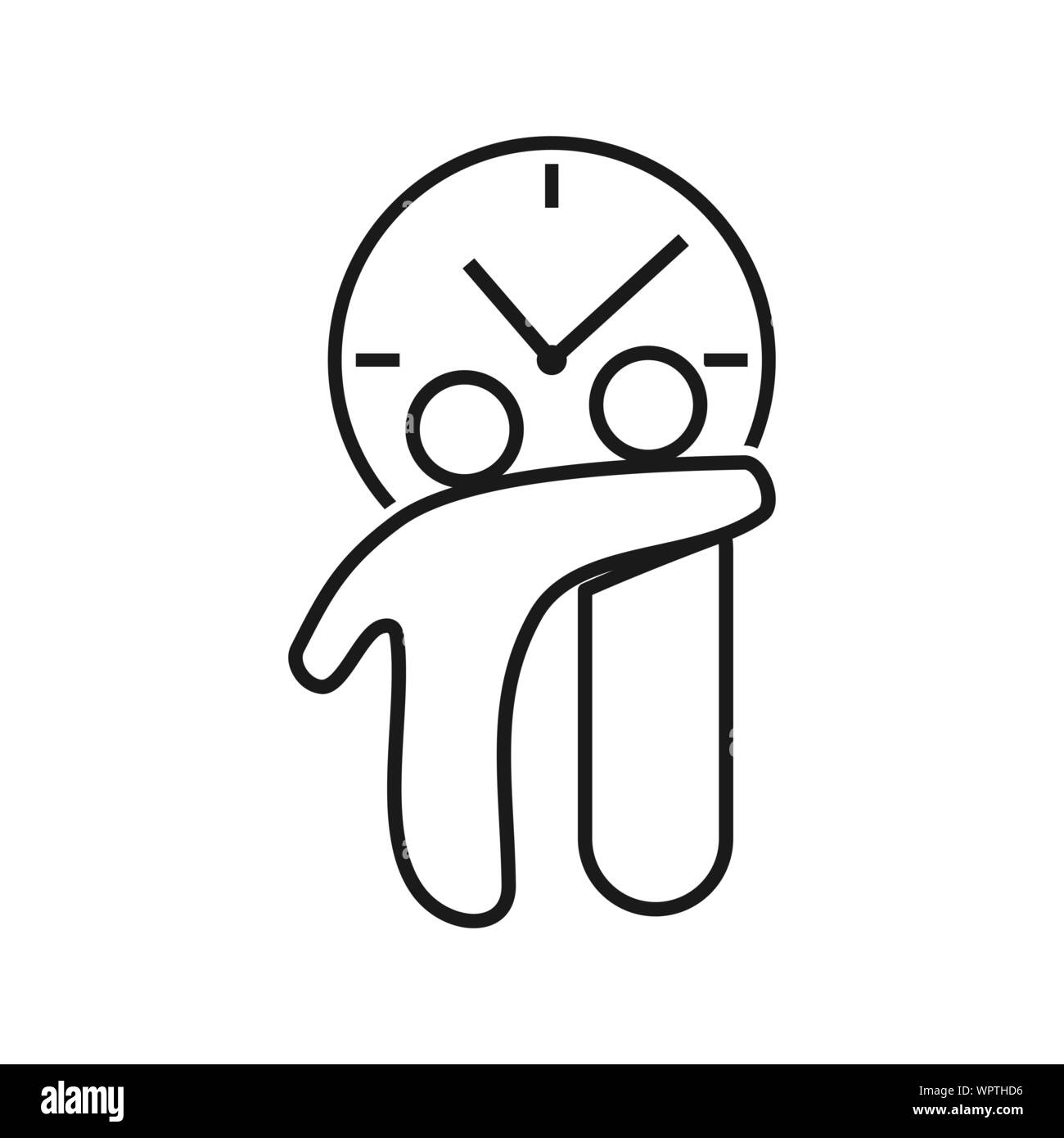 time friend Commitment Teamwork Together Outline Logo Stock Vector ...