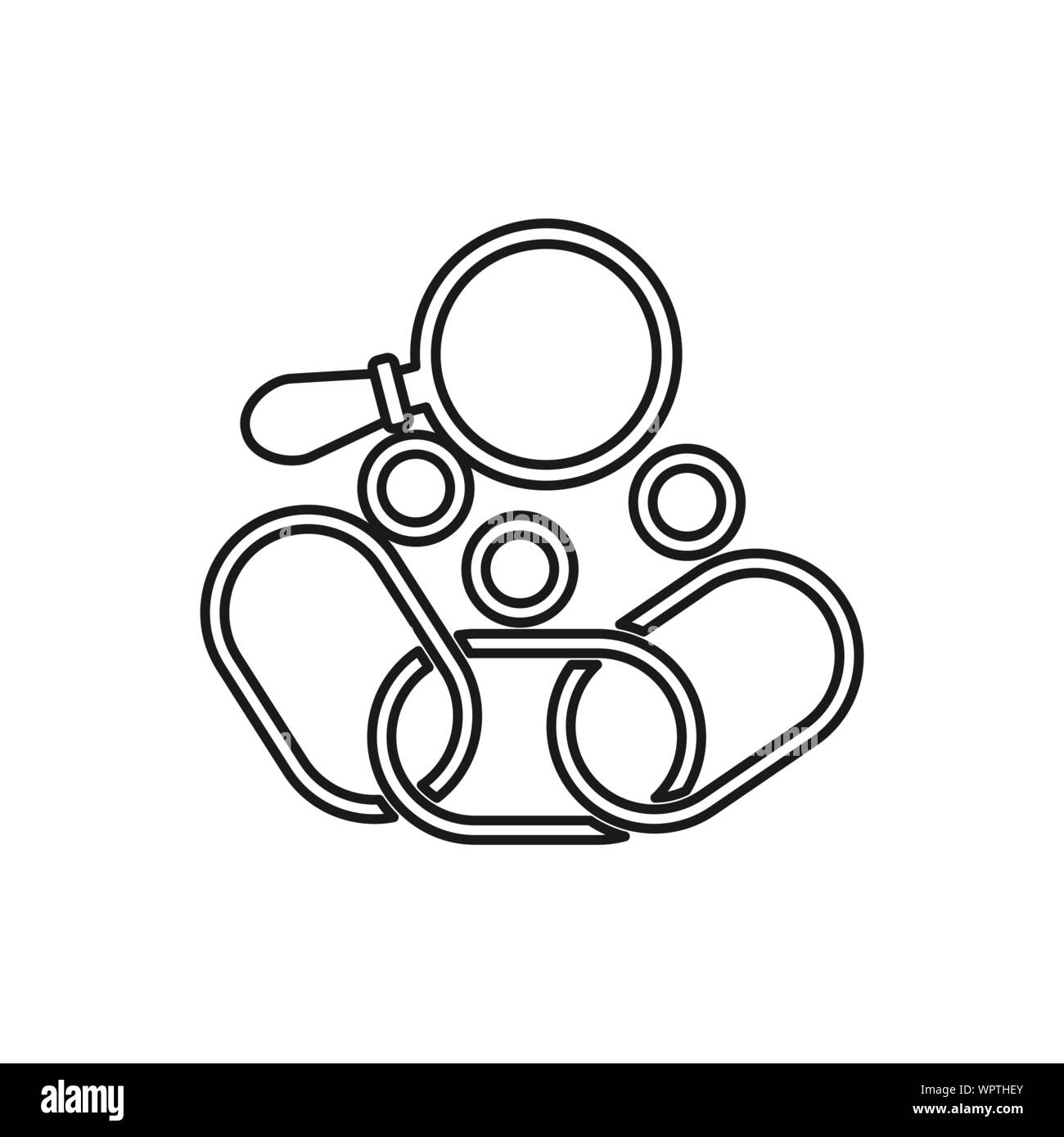 Search leadership icon outline Cut Out Stock Images & Pictures - Alamy