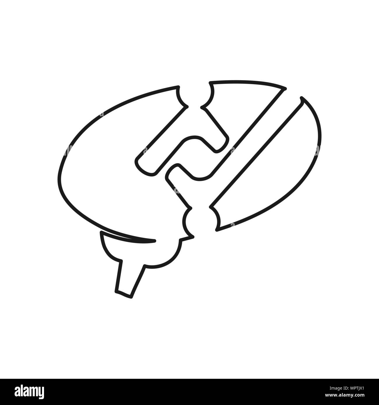 Brain Checklist Commitment Teamwork Together Outline Logo Stock Vector Image & Art - Alamy