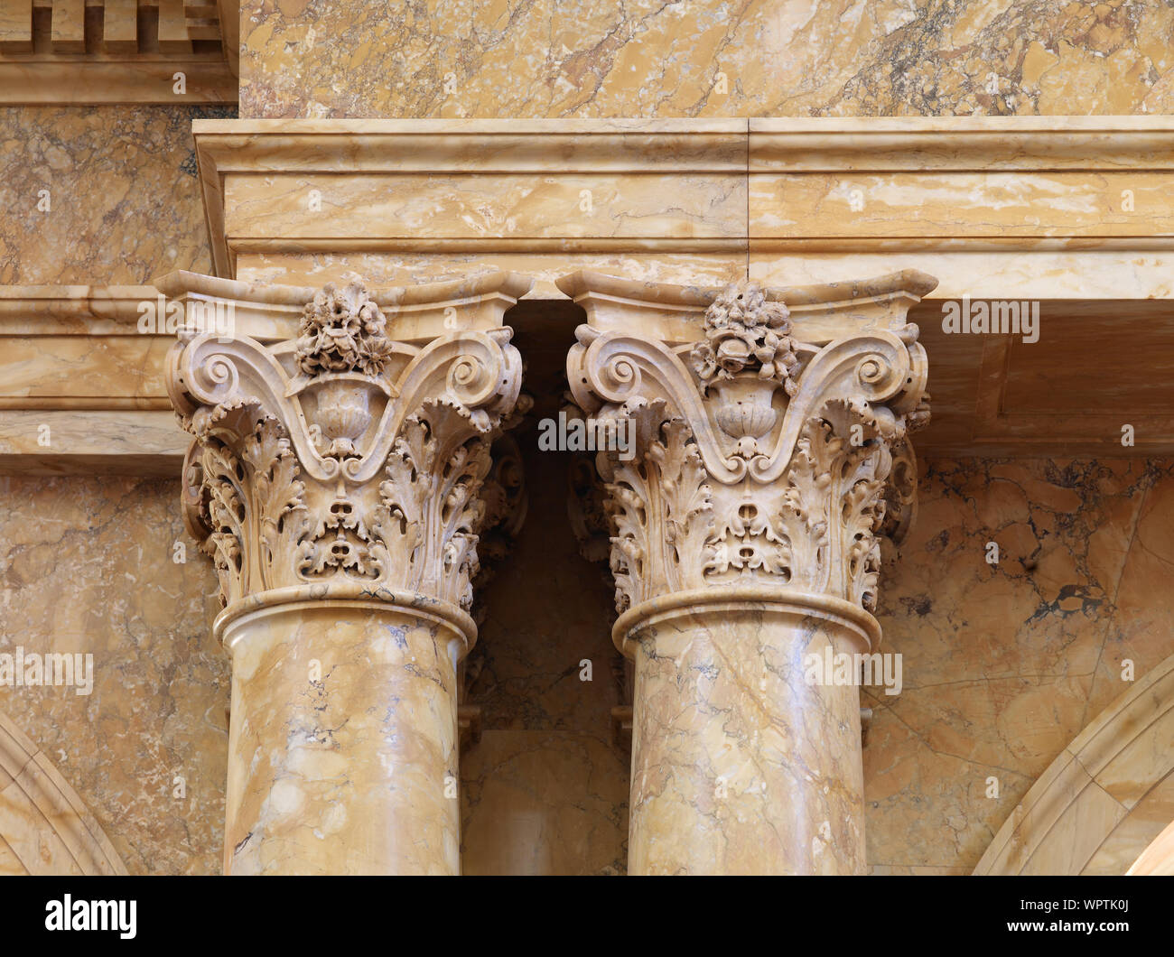 Main Reading Room. Detail of paired column capitals. Library of ...