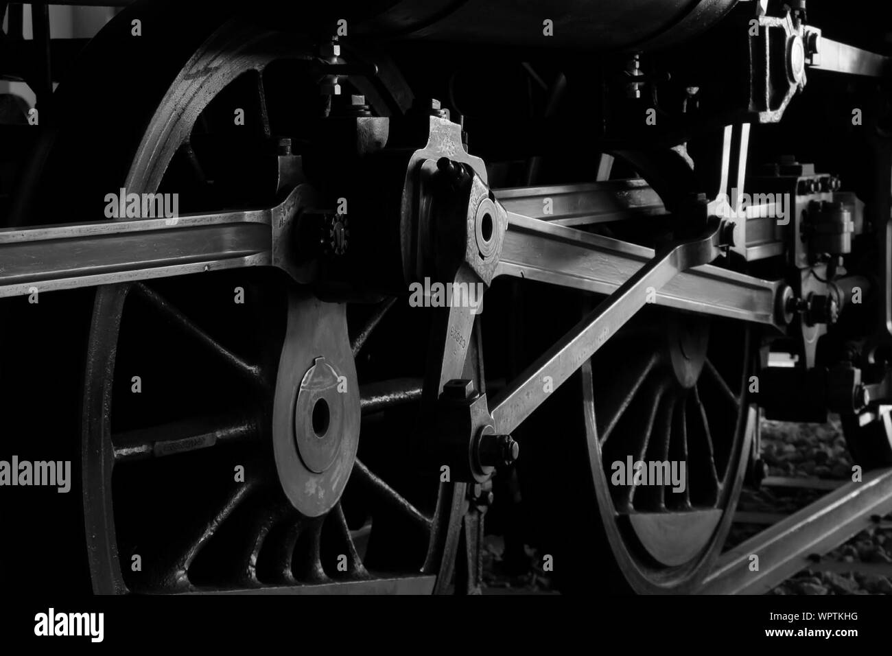 Close up steam train wheels hi-res stock photography and images - Alamy