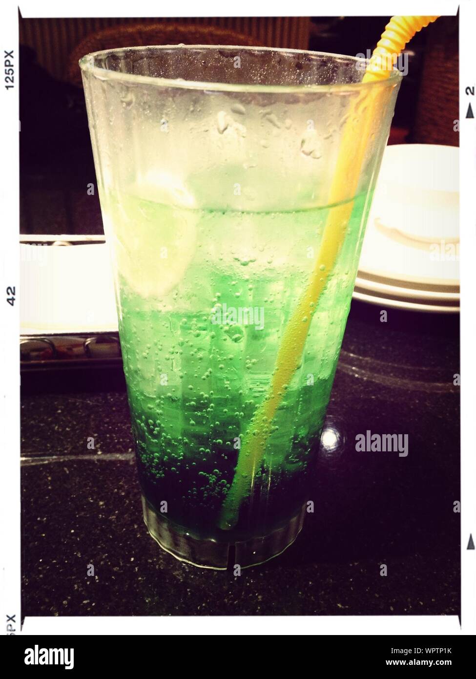 Juice glass straw hi-res stock photography and images - Alamy