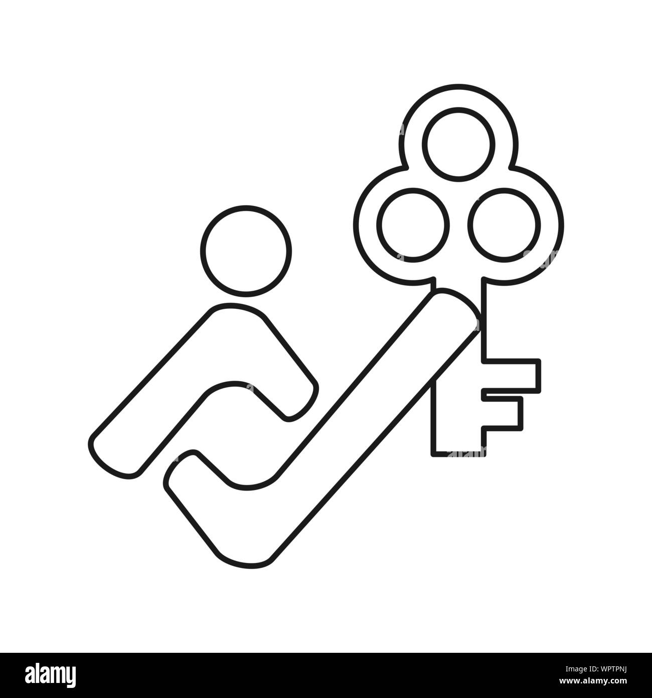 Key Solution Commitment Teamwork Together Outline Logo Stock Vector Image & Art - Alamy