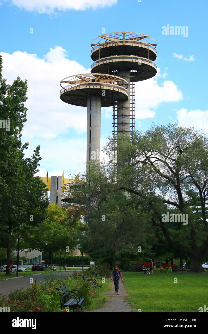 New York State Pavilion's observation towers - remnants of the 1964 ...