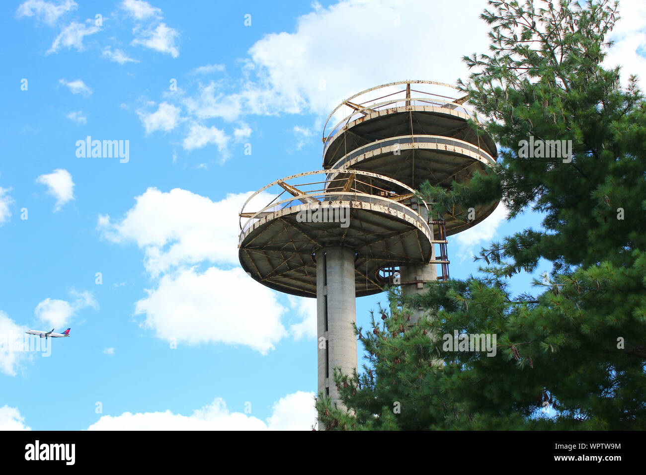 New York State Pavilion's observation towers - remnants of the 1964 ...