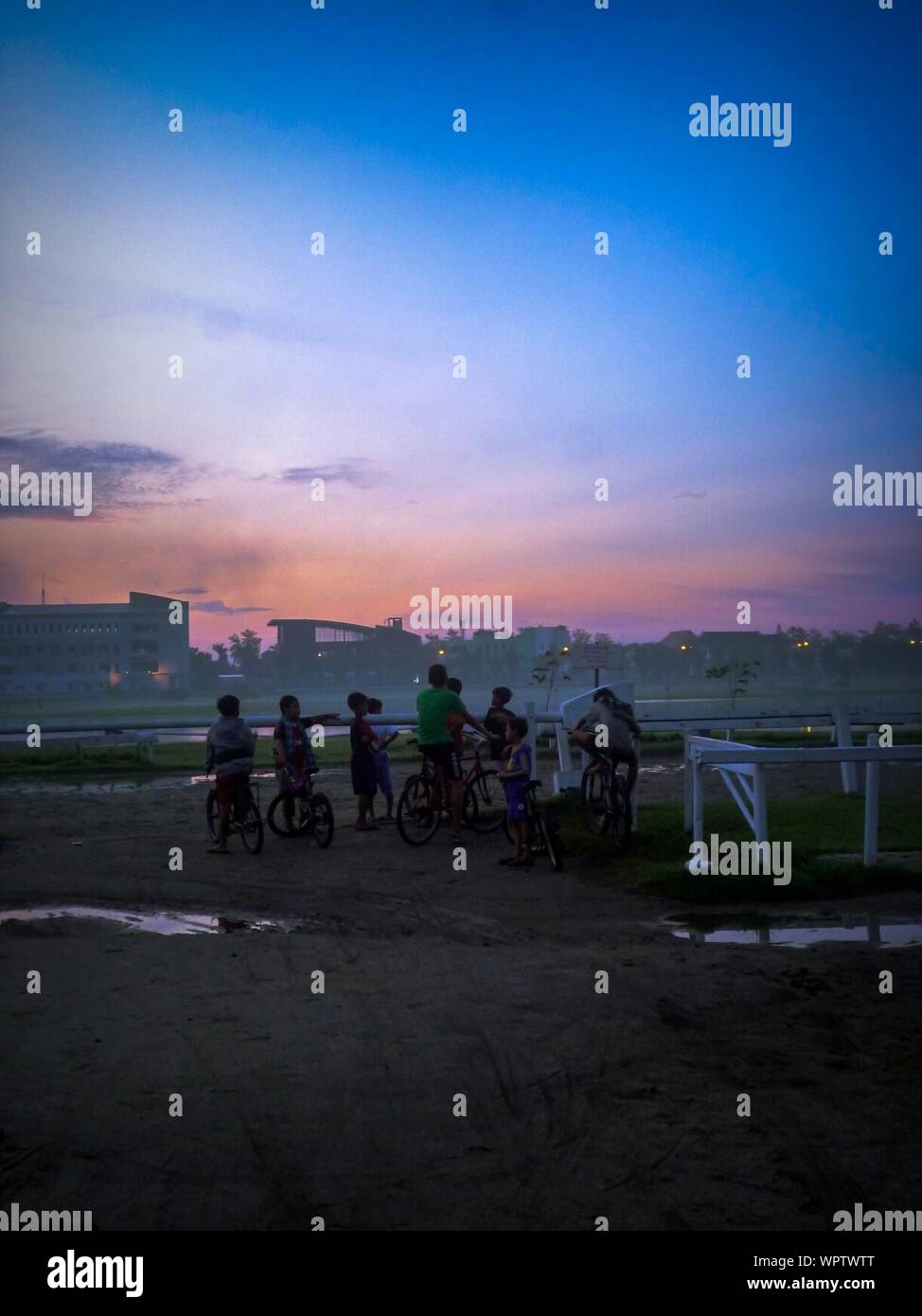 Group boys bikes hi-res stock photography and images - Alamy
