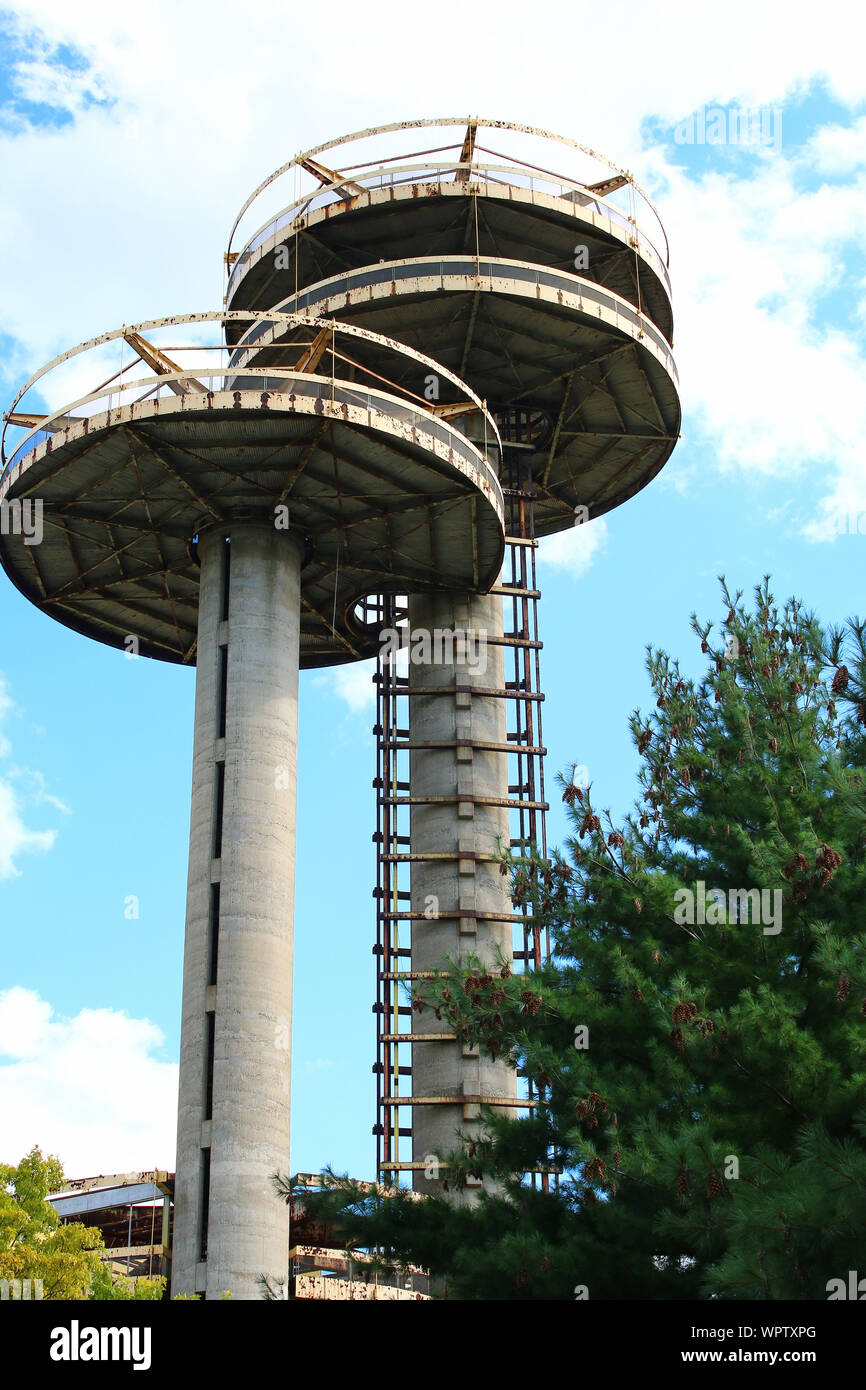 New York State Pavilion's observation towers - remnants of the 1964 ...