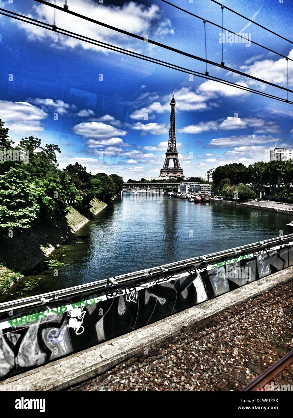 Eiffel Tower Through Glass High Resolution Stock Photography and Images ...