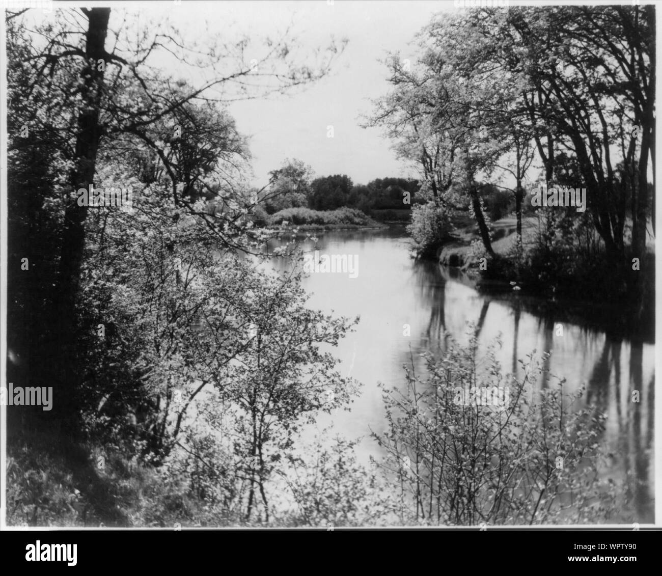 Eco river landscape Black and White Stock Photos & Images - Alamy