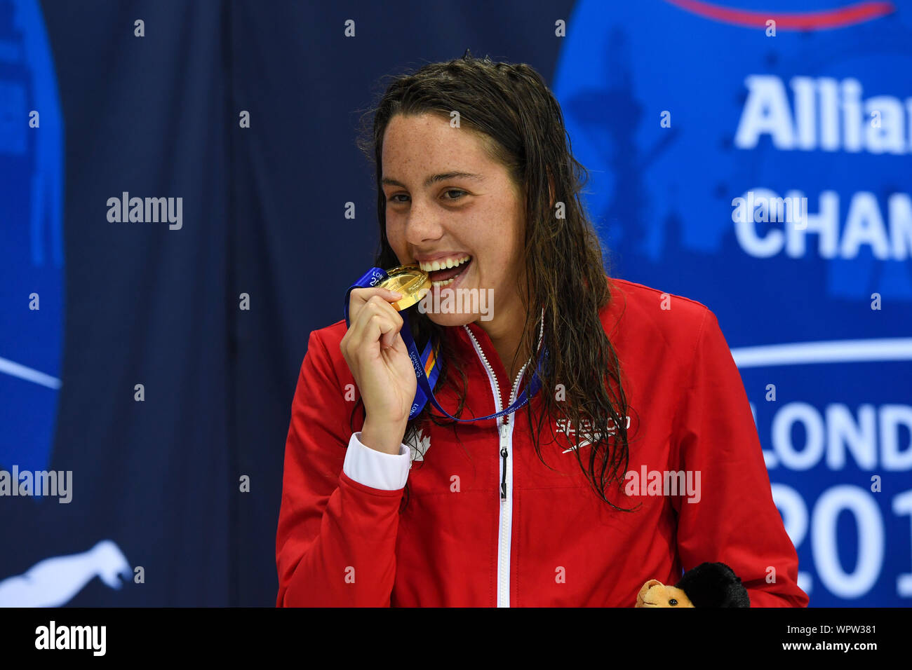 LONDON, UNITED KINGDOM. 09th Sep, 2019. Aurelie Rivard of Canada with ...
