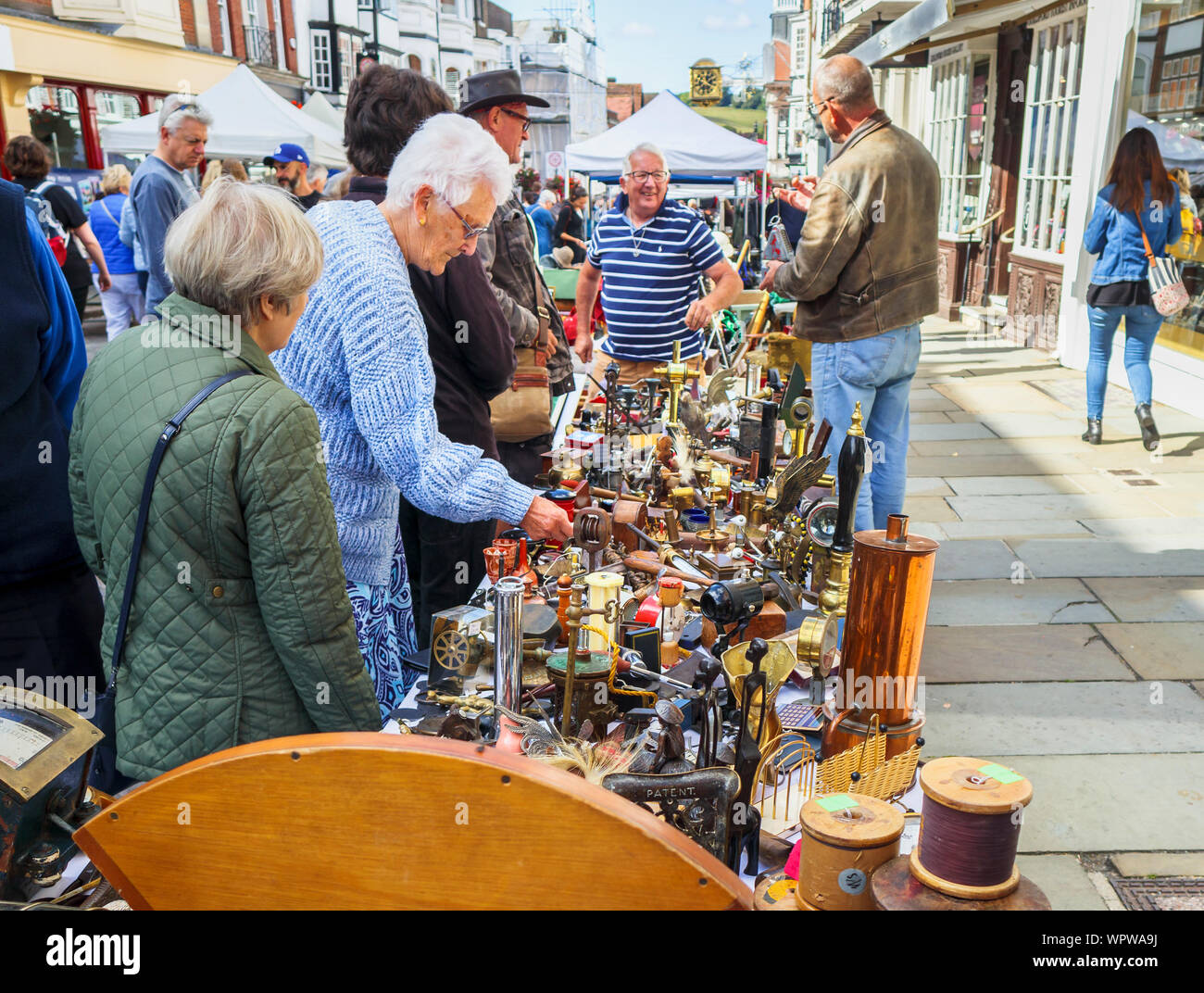 Market stall selling antiques in hi-res stock photography and images ...