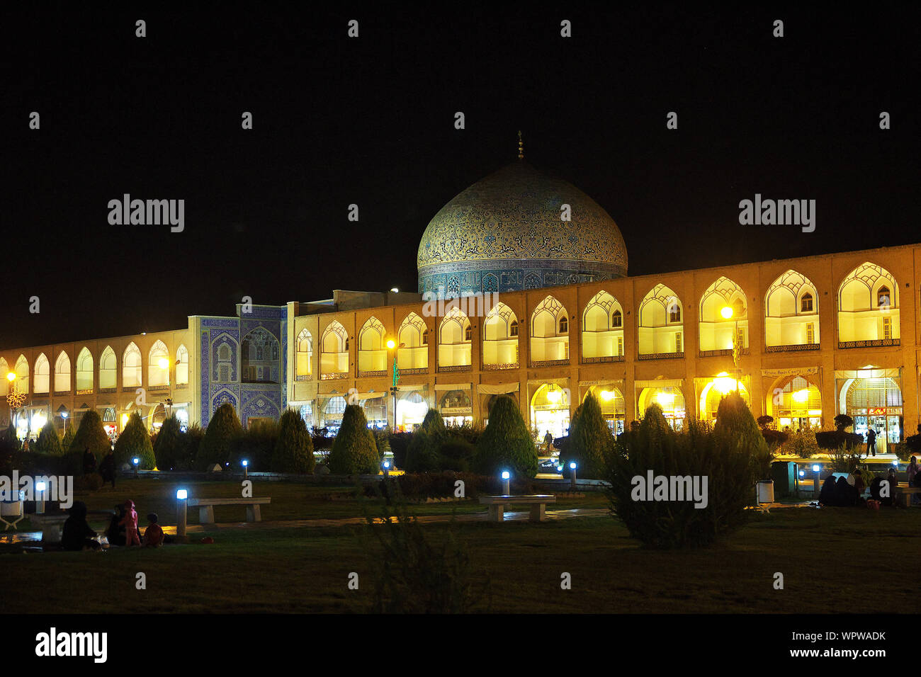 Isfahan / Iran - 03 Oct 2012: Night in ancient city Isfahan in Iran ...
