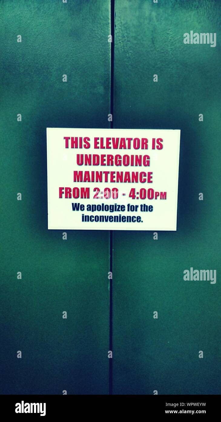 Inconvenience sign hi-res stock photography and images - Alamy