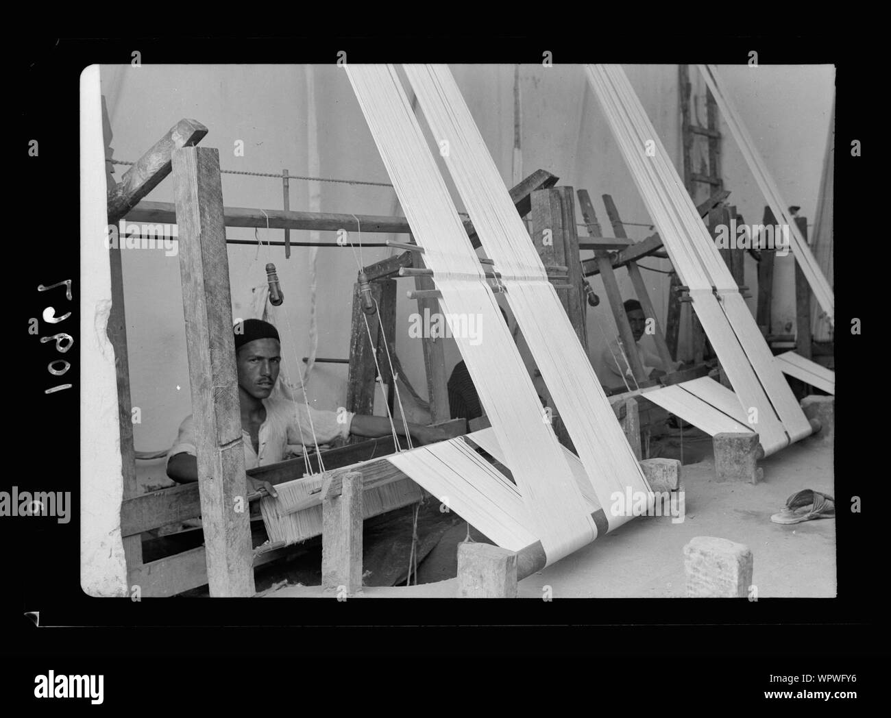 Majdel village & its primitive weaving. A native weaving establishment ...