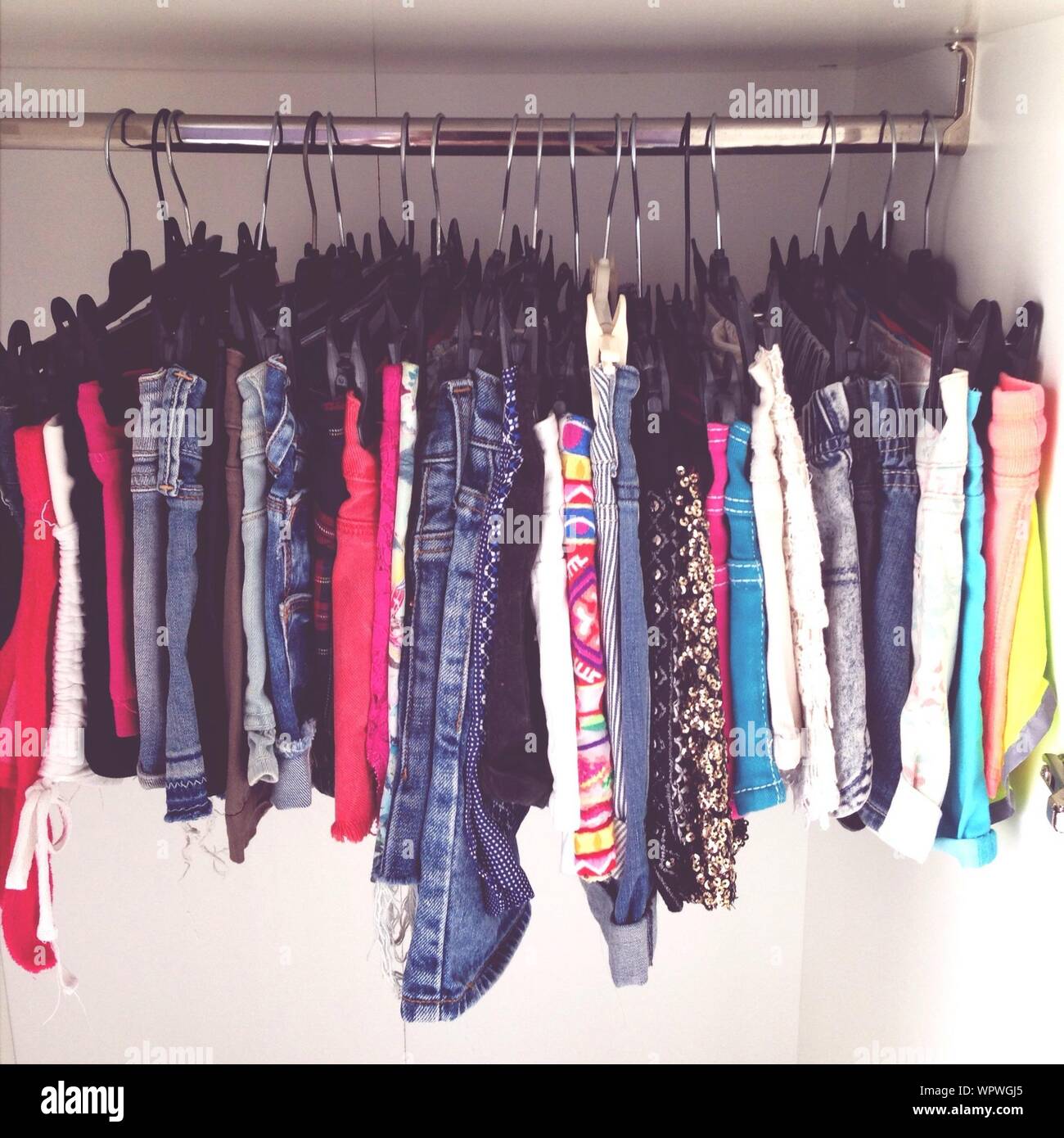 Clothing rack shorts hi-res stock photography and images - Alamy