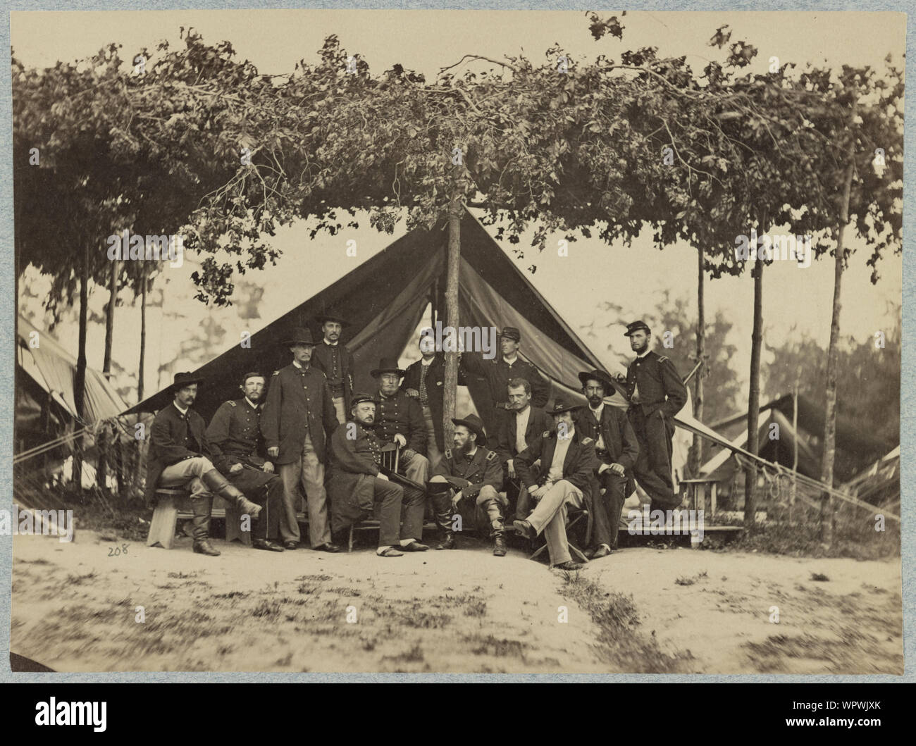 Major General B. F. Butler and staff Stock Photo - Alamy