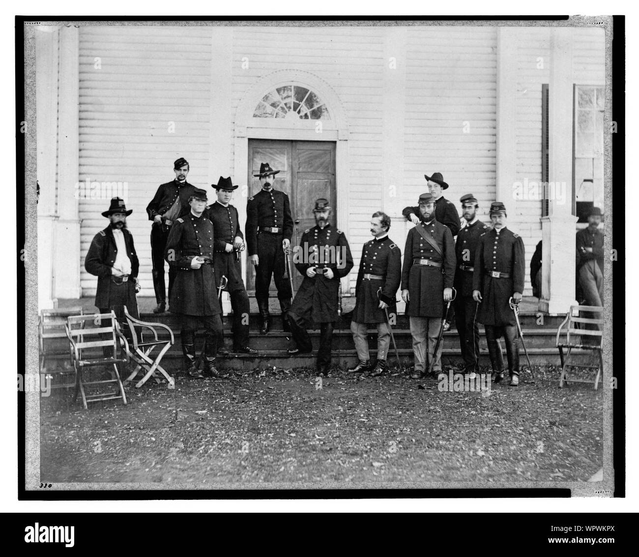 Major General Geo. G. Meade and staff Abstract: Photograph shows Major ...