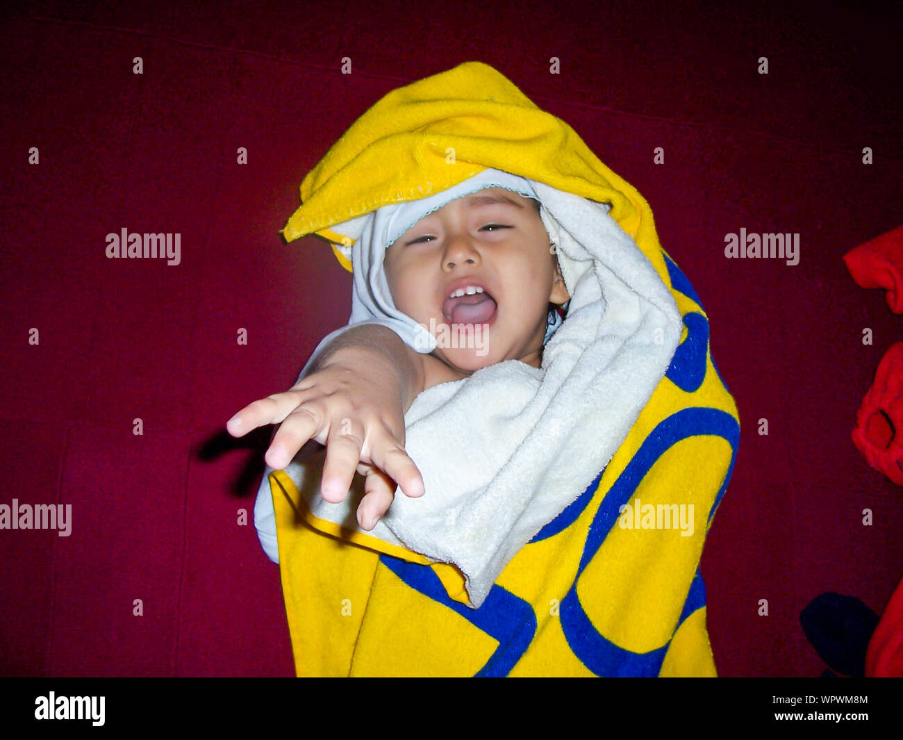 Boy crying in bed hi-res stock photography and images - Alamy